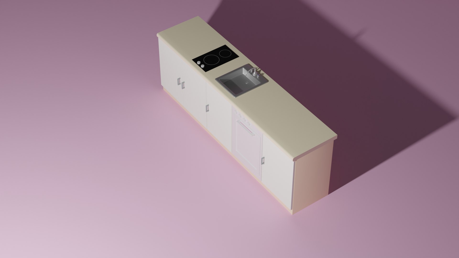 Kitchen Counter 3D Model - TurboSquid 1885503