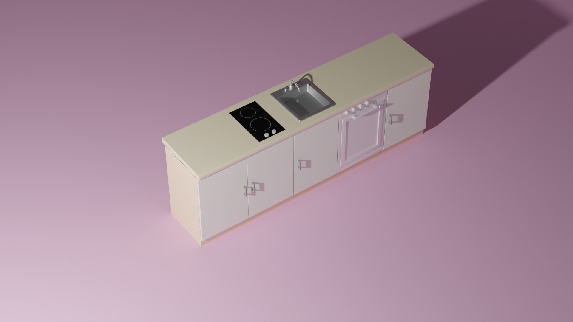 Kitchen Counter 3D Model - TurboSquid 1885503