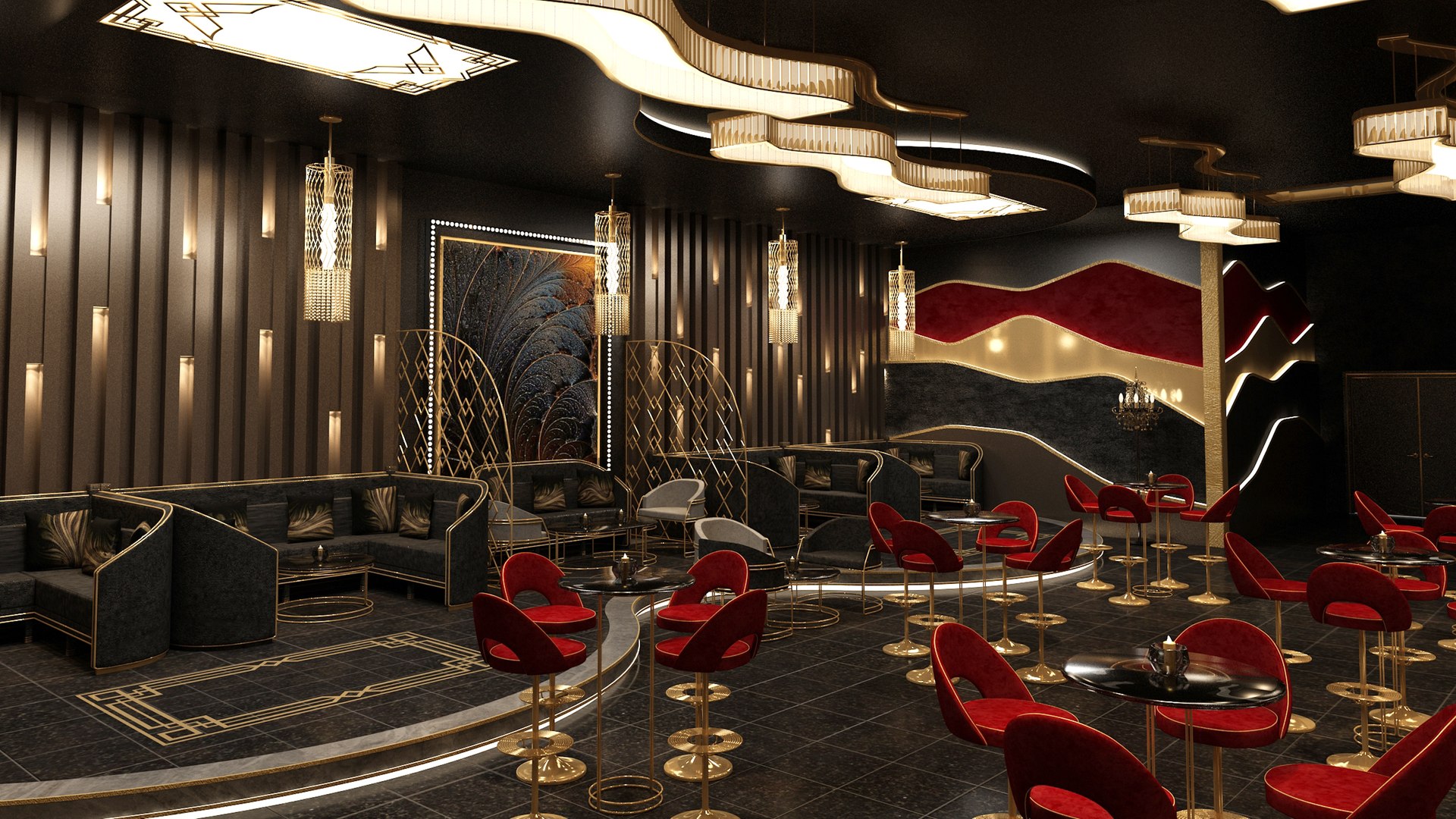 Bar Club Interior 3D - TurboSquid 1676757