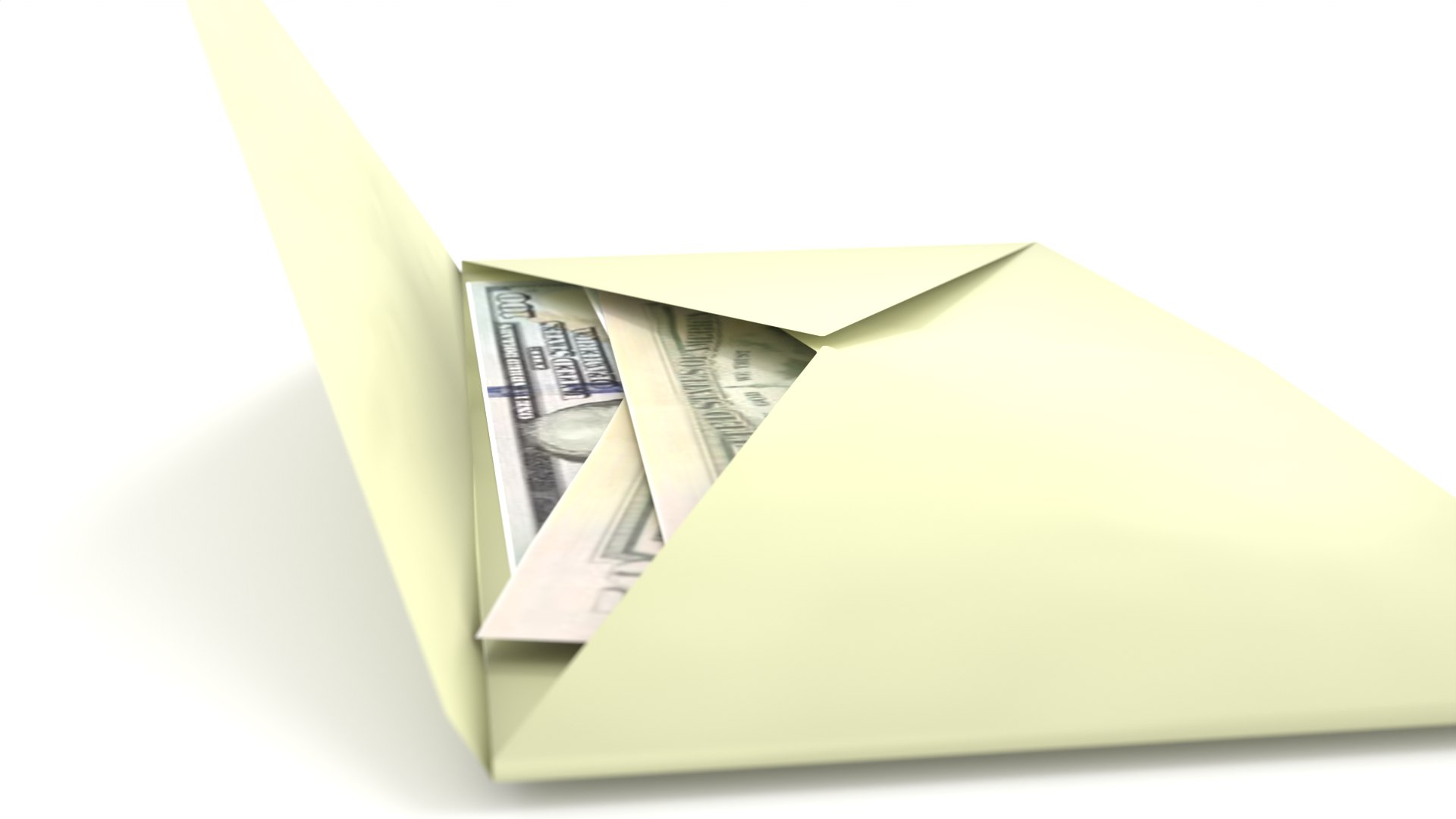 3D Money In Envelope - TurboSquid 1987964