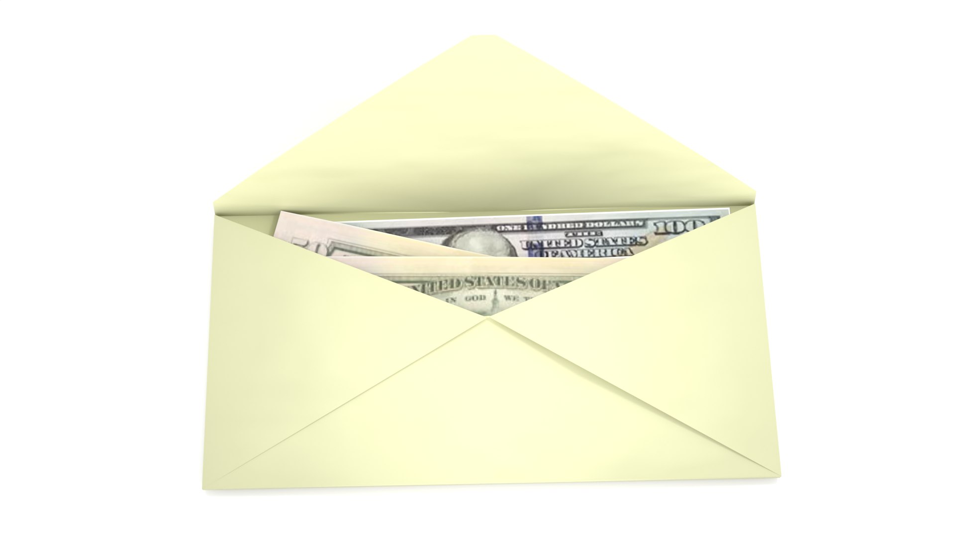 3D Money In Envelope - TurboSquid 1987964