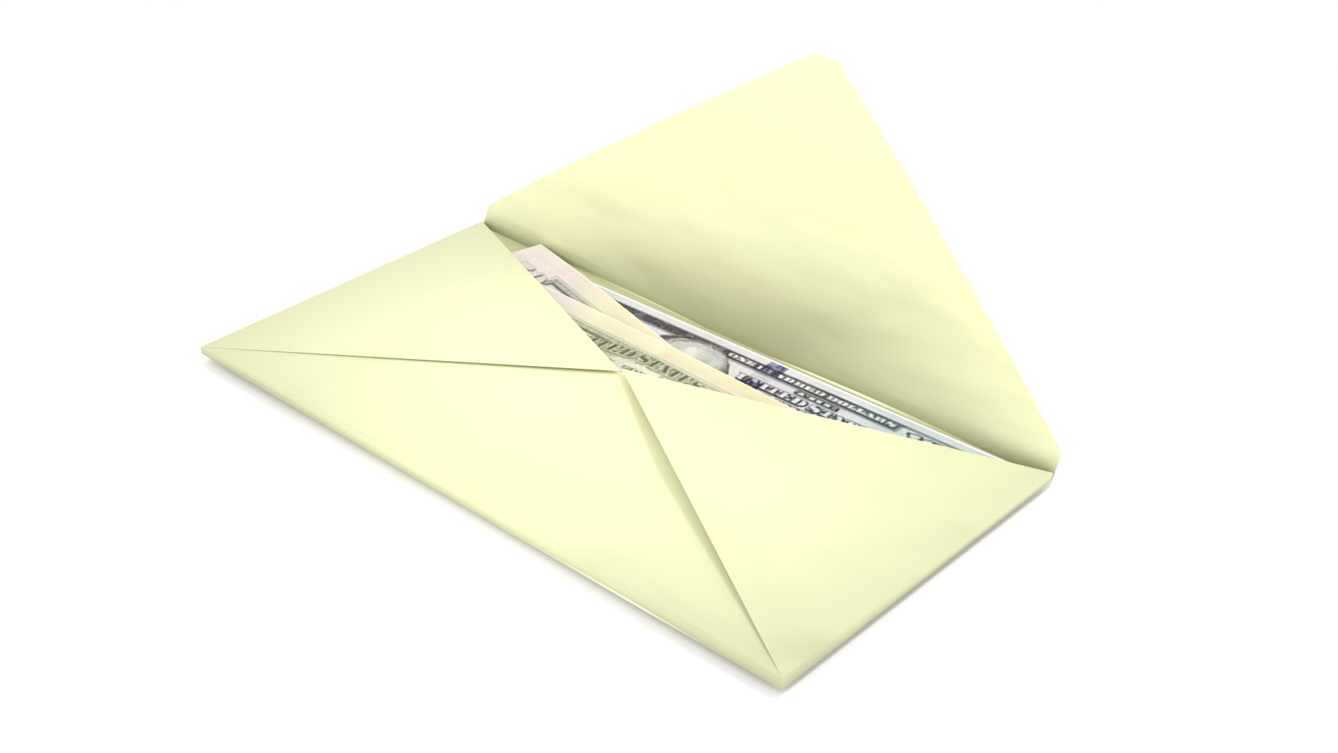 3D Money In Envelope - TurboSquid 1987964