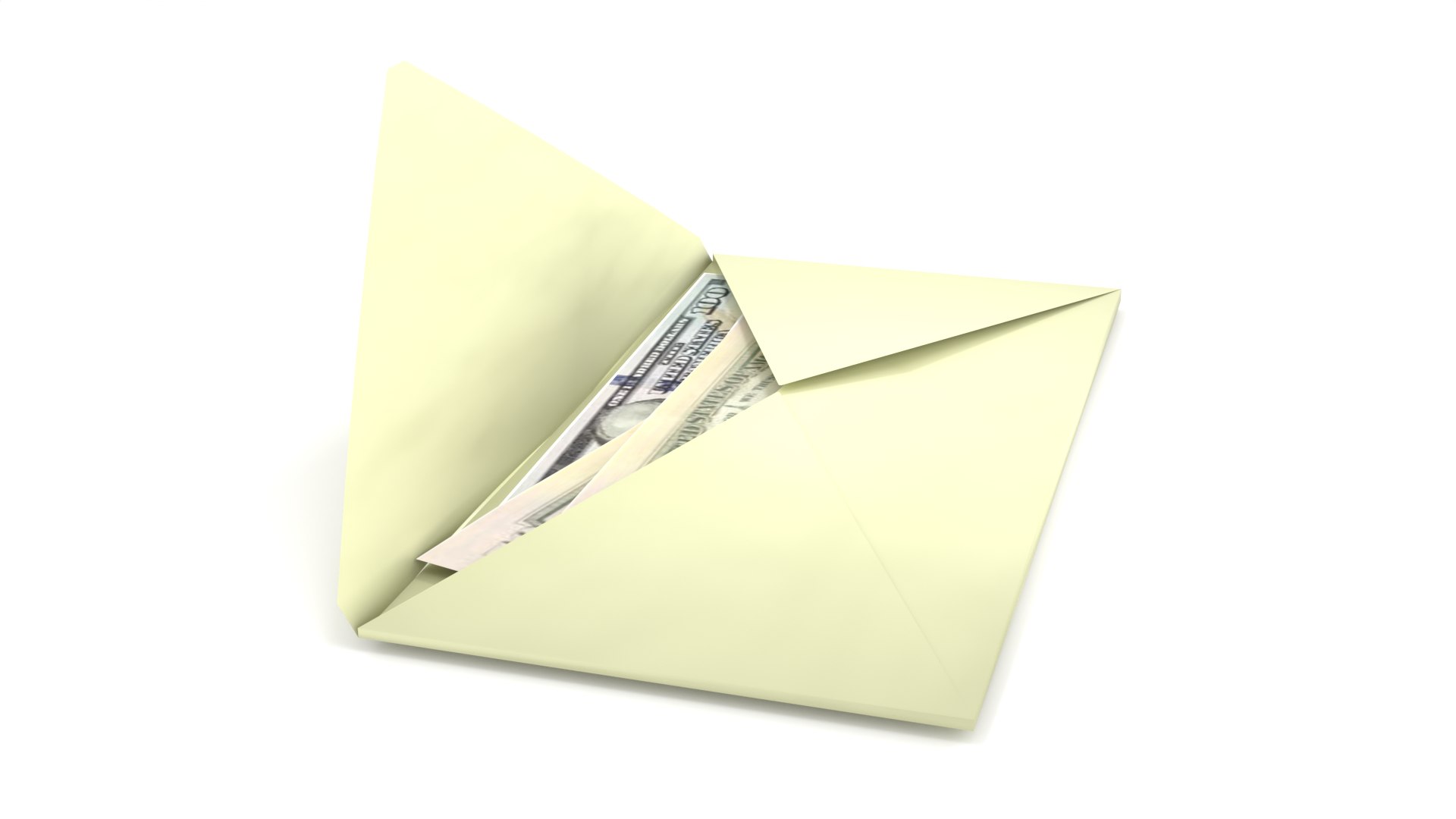 3D Money In Envelope - TurboSquid 1987964