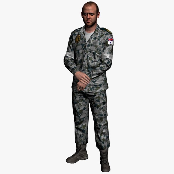 pilot flight suit army soldier 3d model