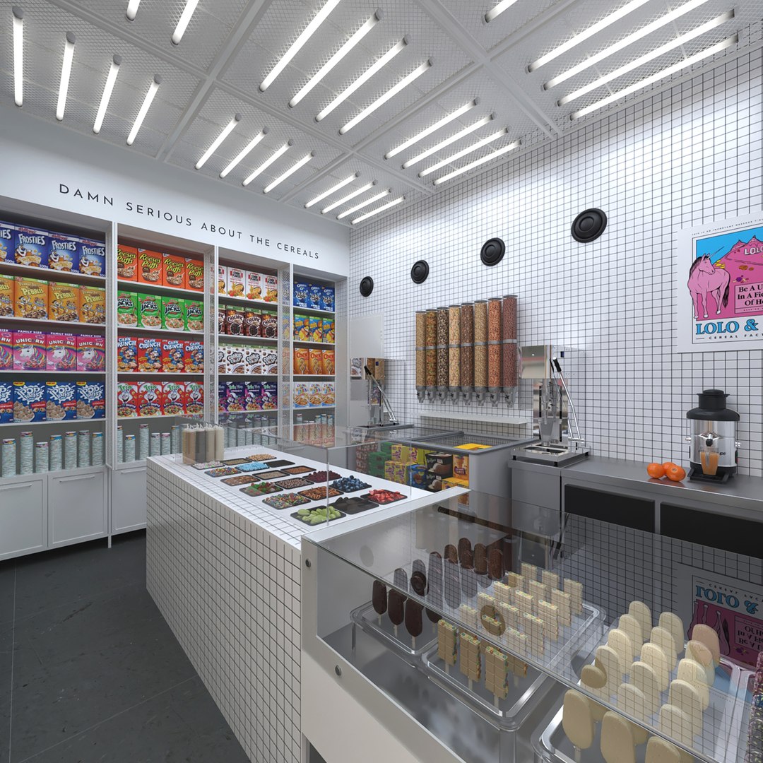 3D Model Cereal Shop Storefront - TurboSquid 1844523