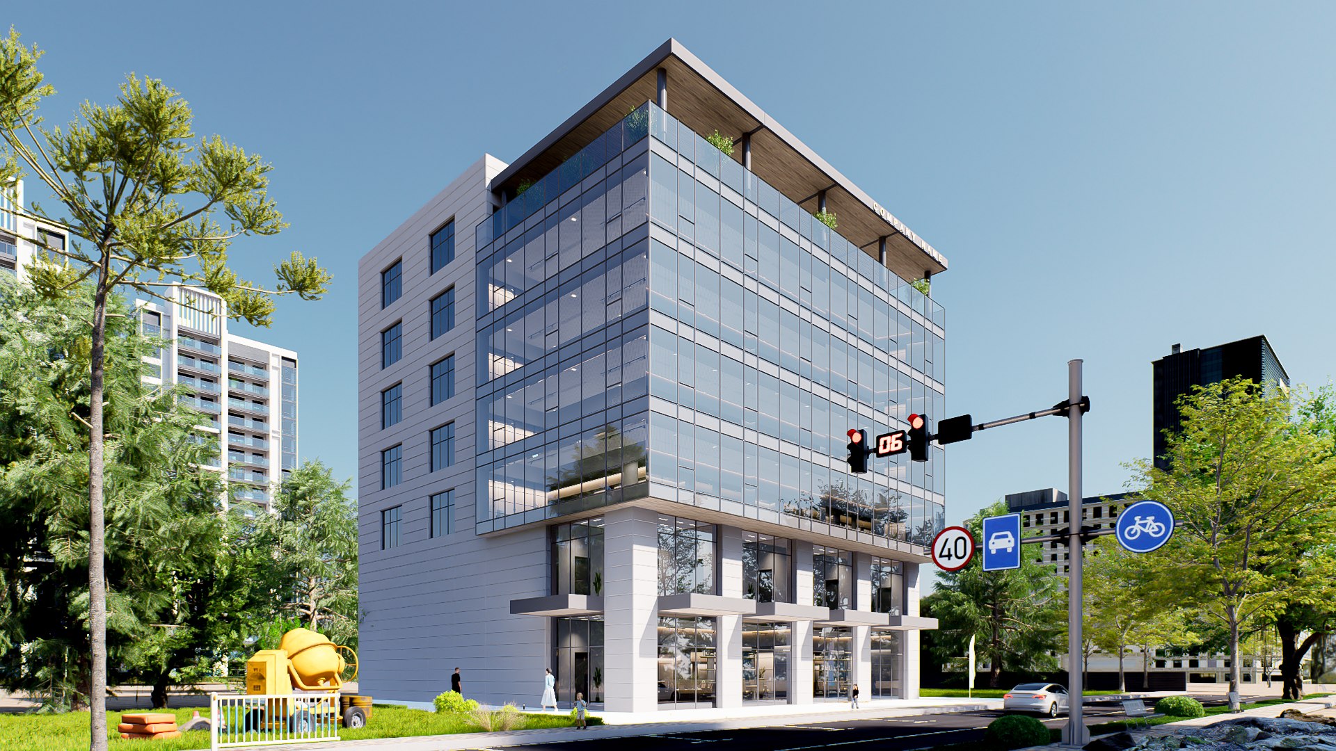 Office Building 3D Model - TurboSquid 2318611