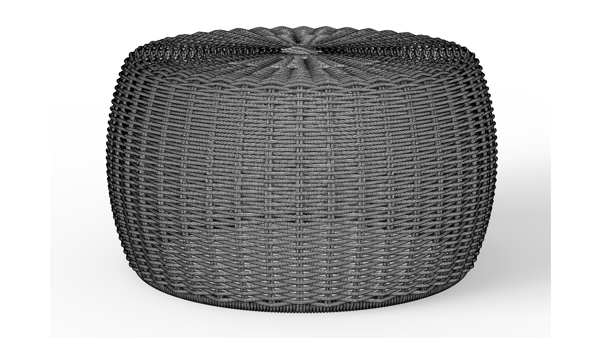 Resin Wicker Footstool Ottoman model - TurboSquid 2155821