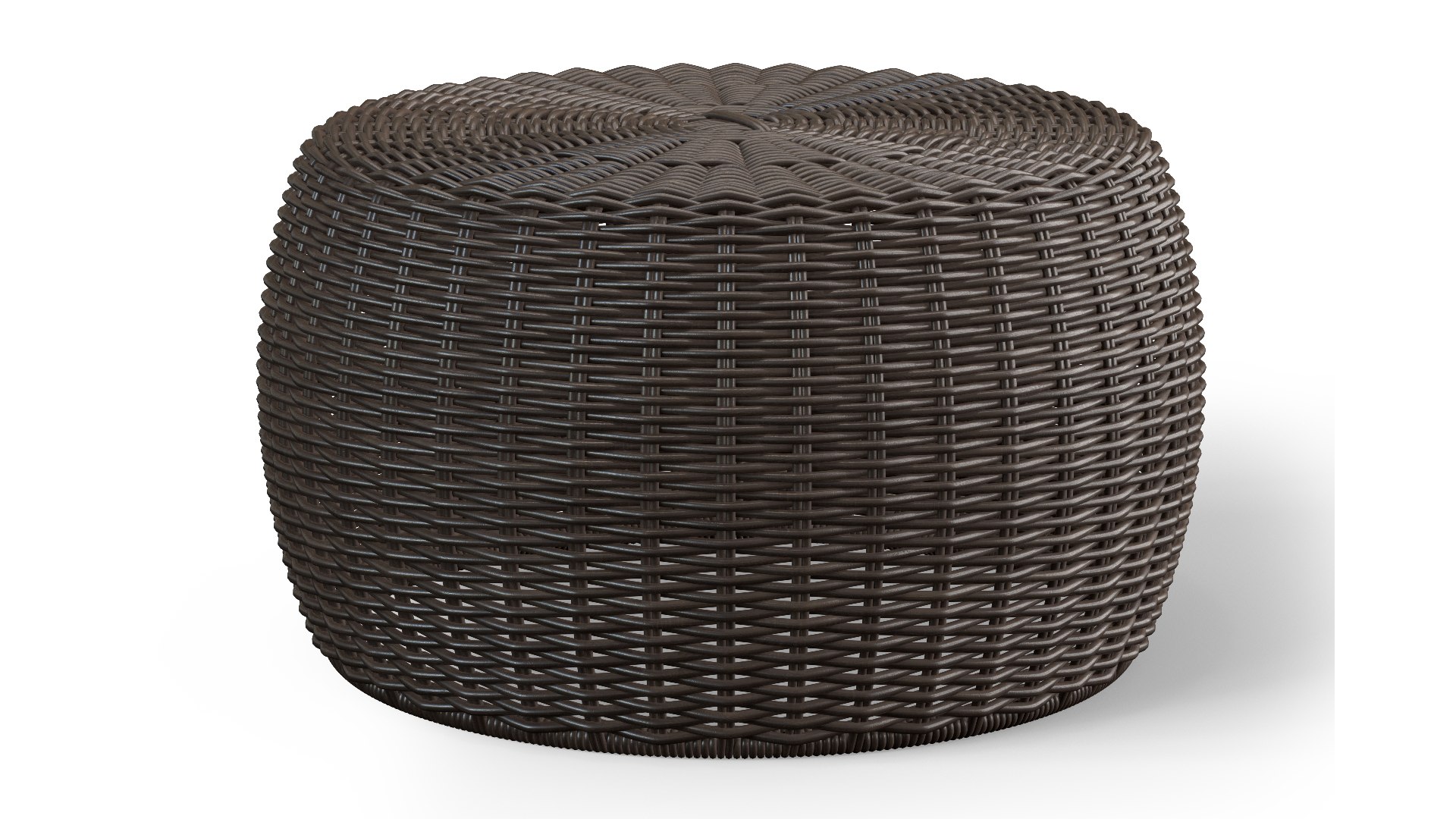 Resin Wicker Footstool Ottoman model - TurboSquid 2155821