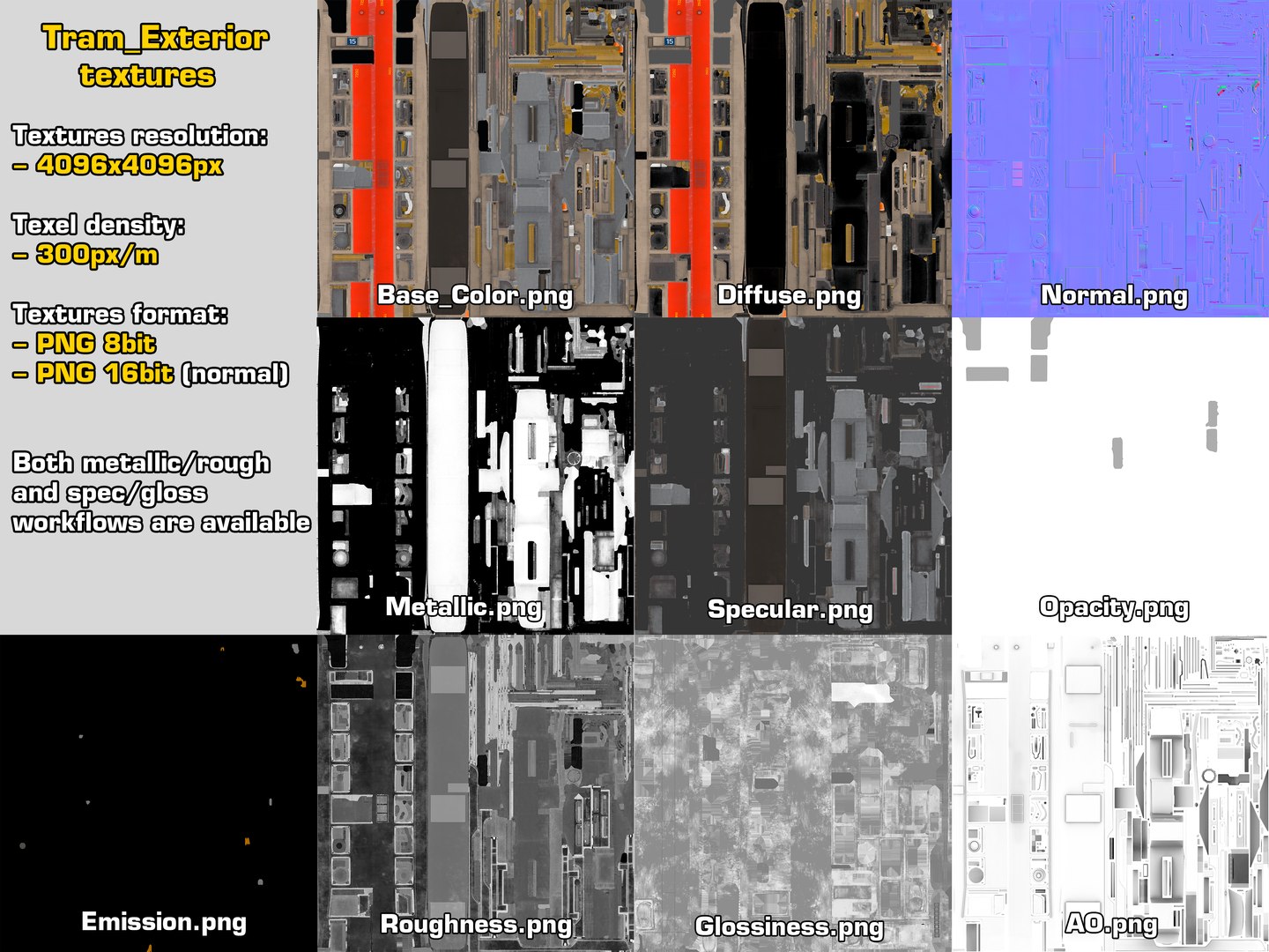 Trams Collection GameReady LODs Model - TurboSquid 1999109