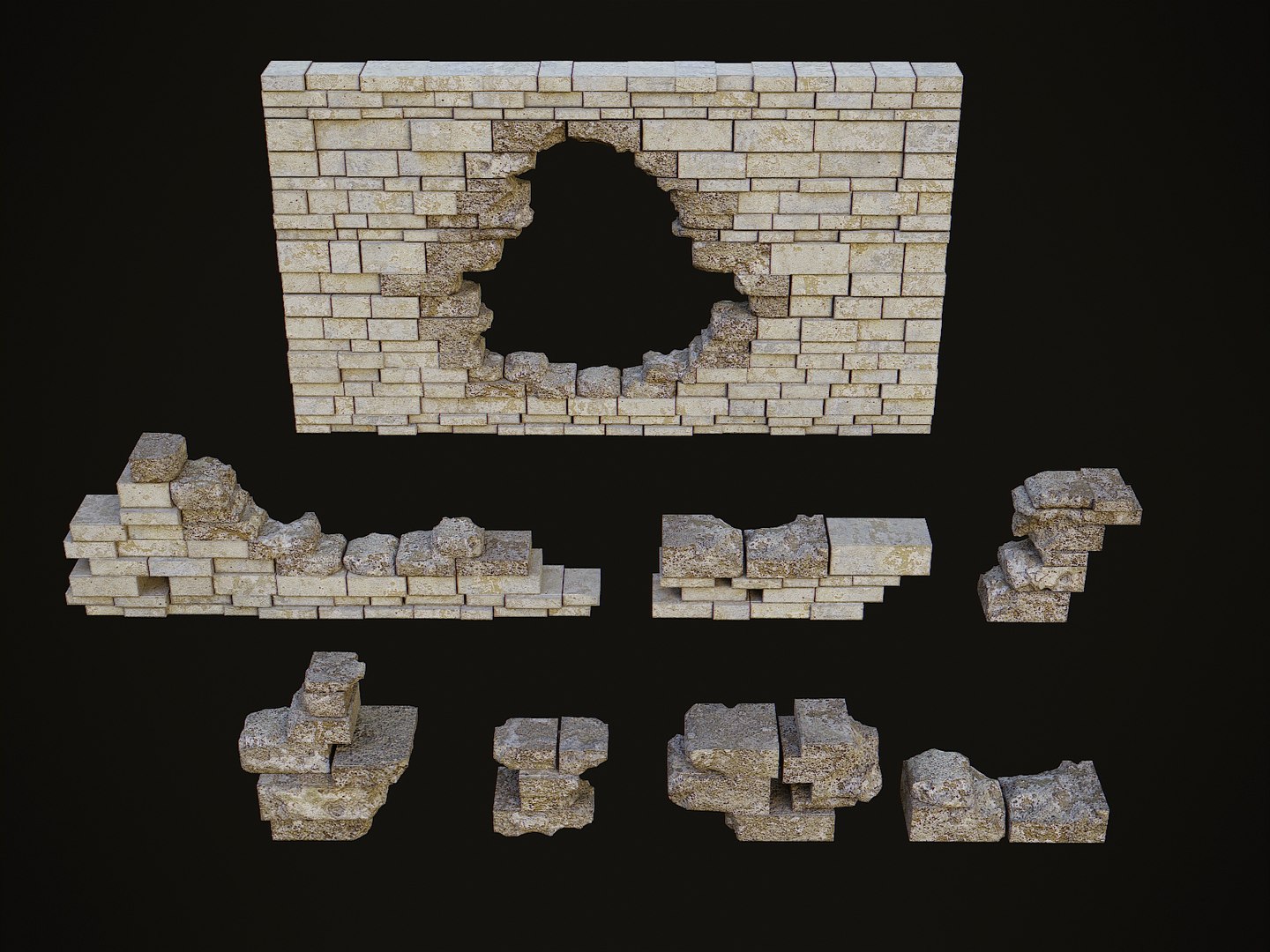 Ancient Stones Ruins 3D Model - TurboSquid 1653936