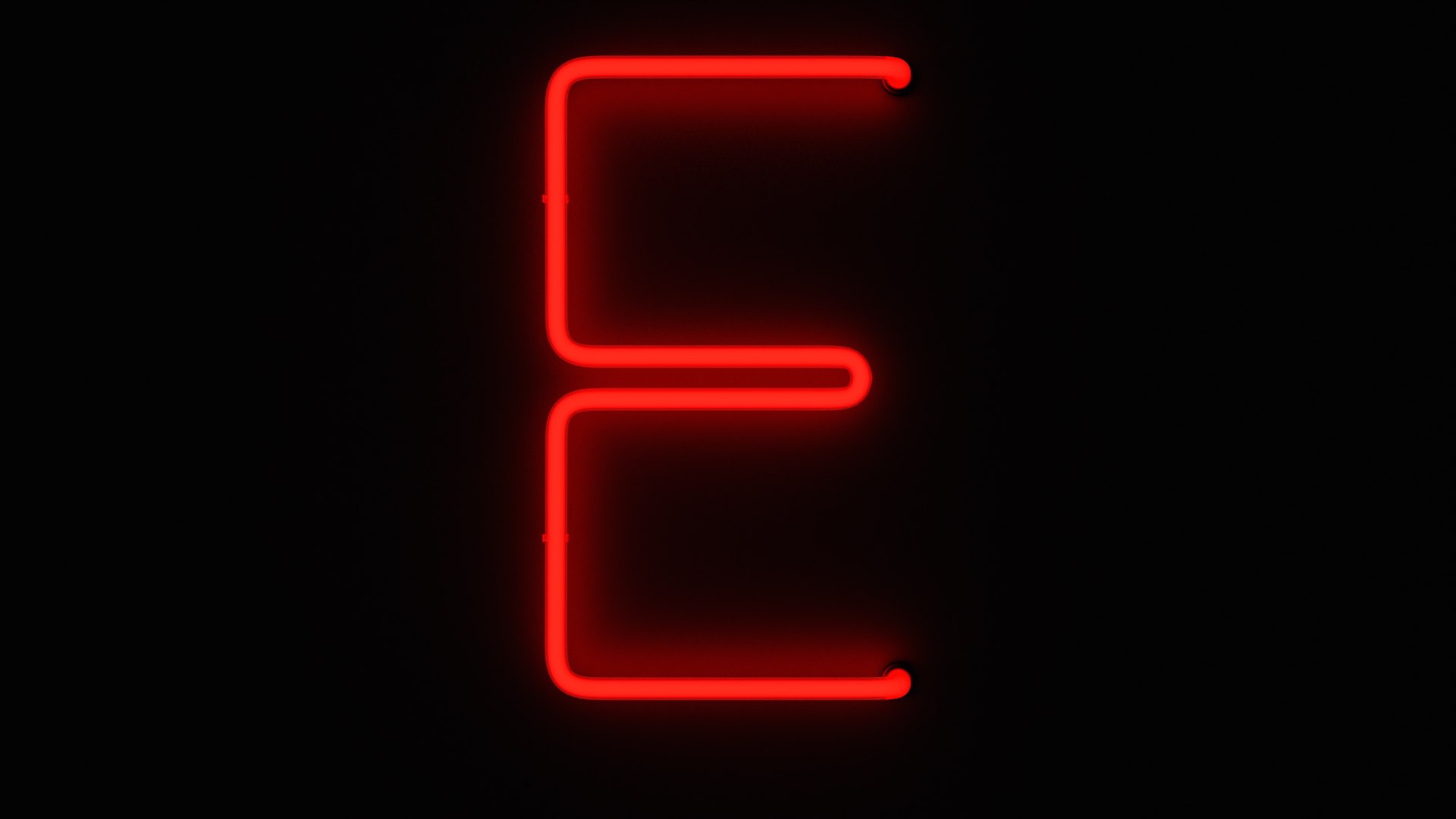 3D model Neon Red Alphabet E - TurboSquid 2139802