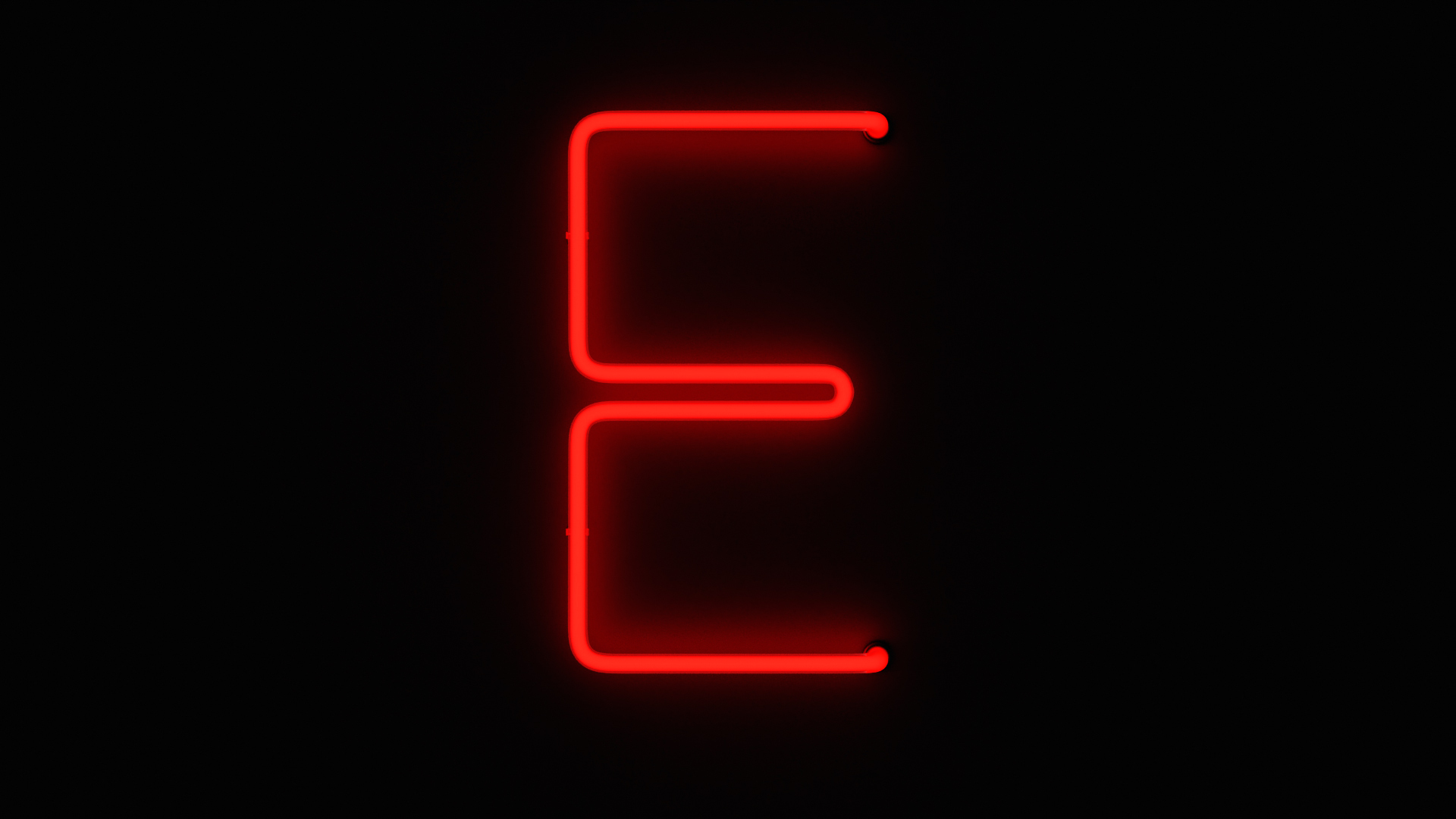 3D Model Neon Red Alphabet E - TurboSquid 2139802