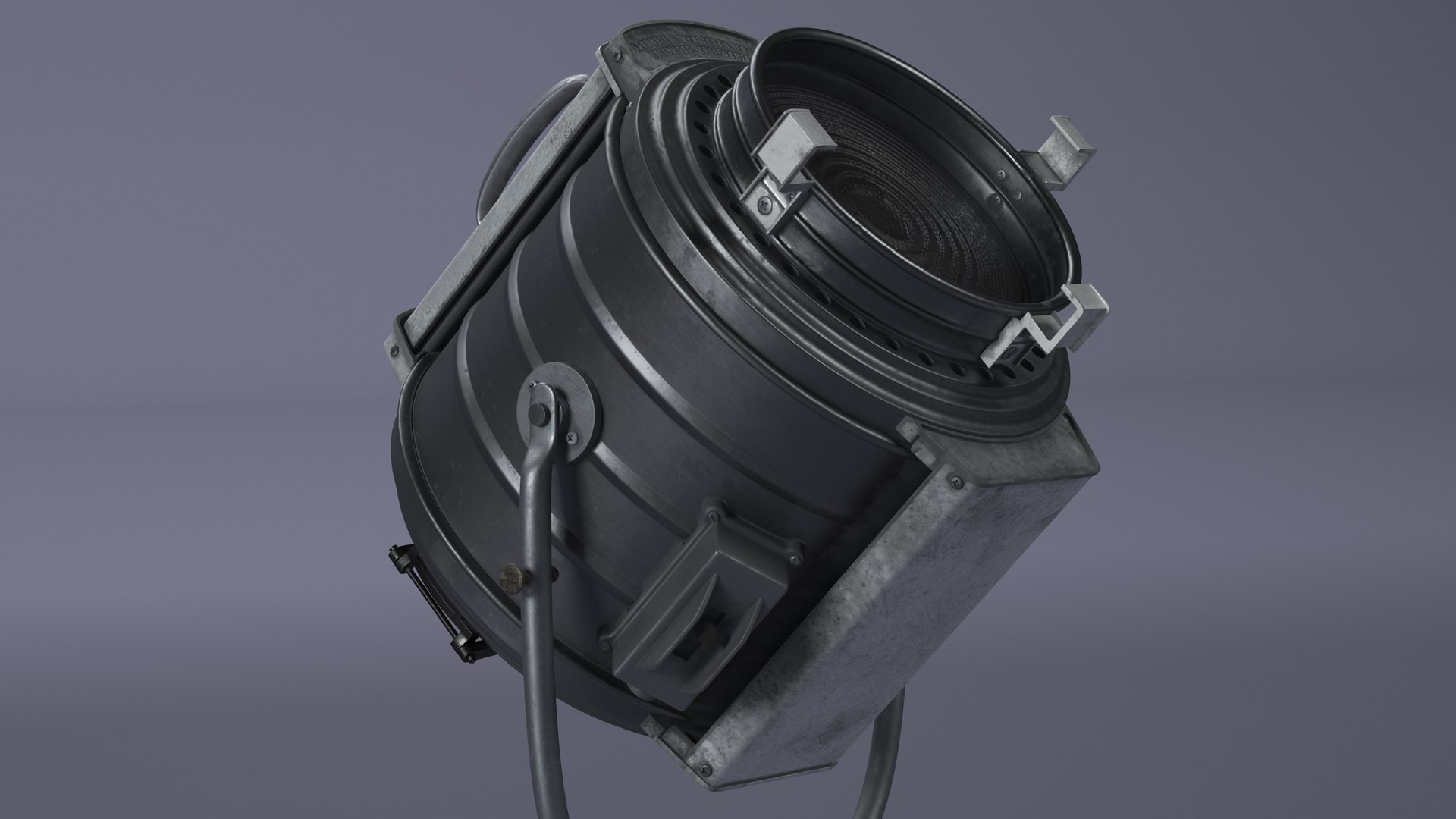 3D Model Vintage Studio Spotlight On Stand - TurboSquid 2214293