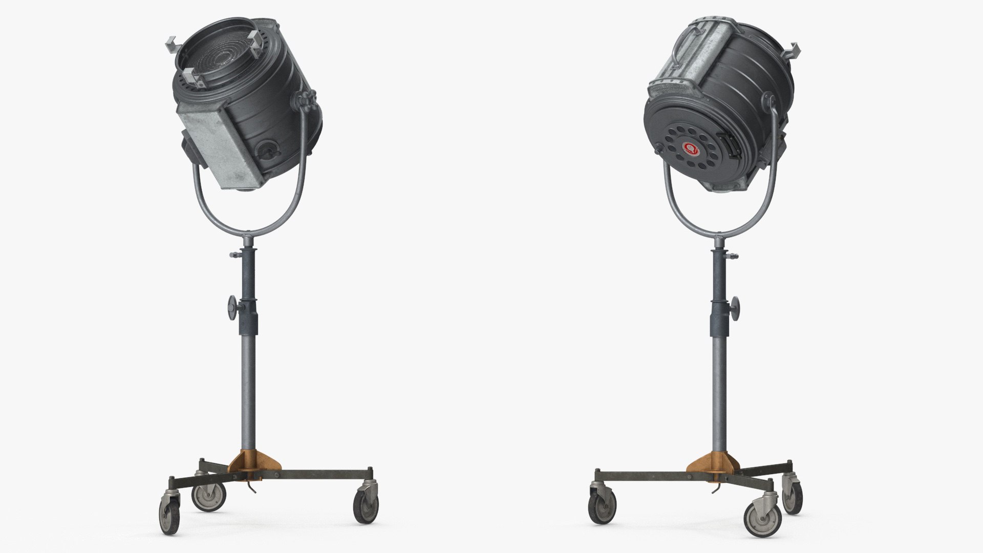 3D Model Vintage Studio Spotlight On Stand - TurboSquid 2214293