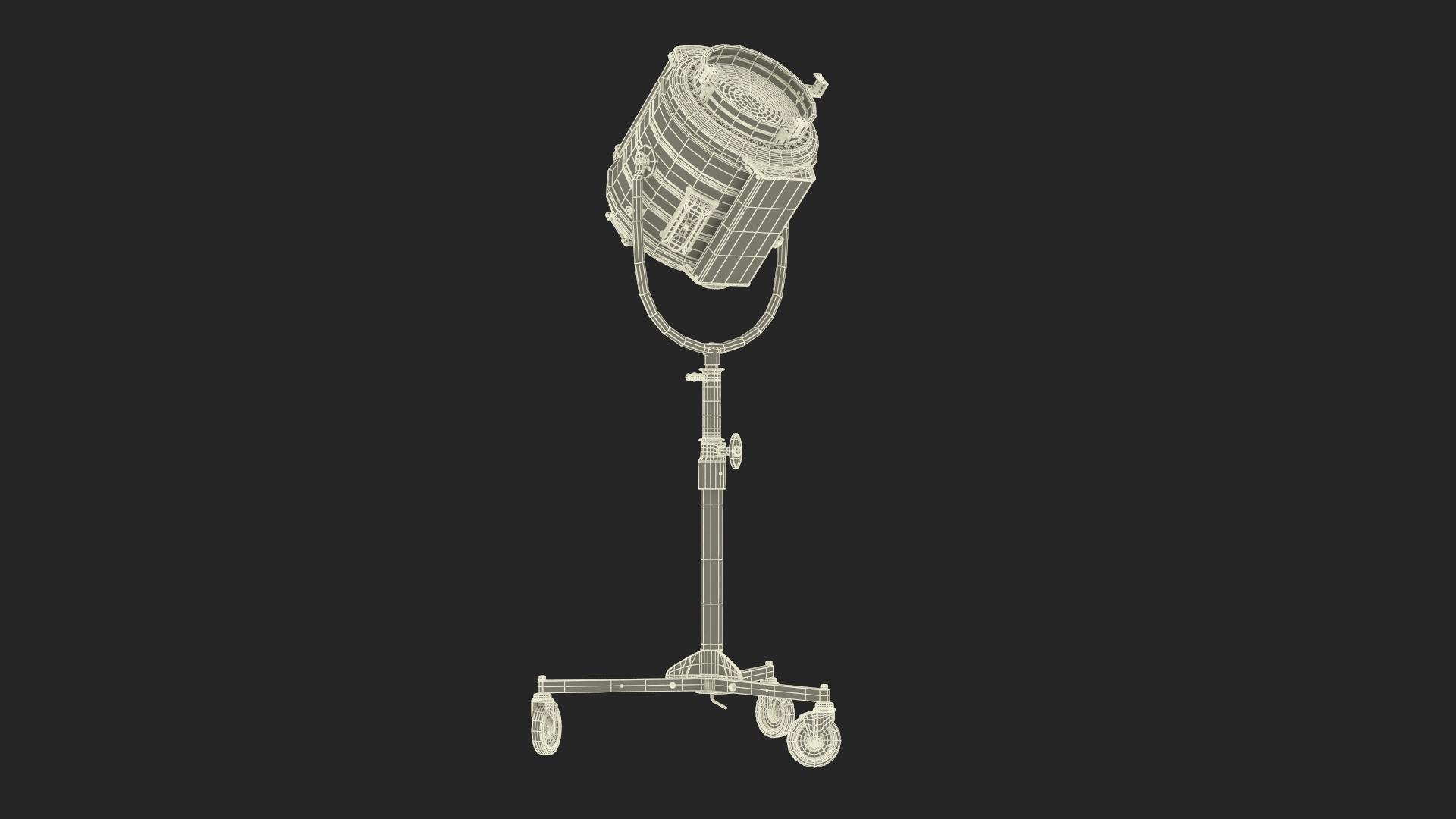 3D Model Vintage Studio Spotlight On Stand - TurboSquid 2214293