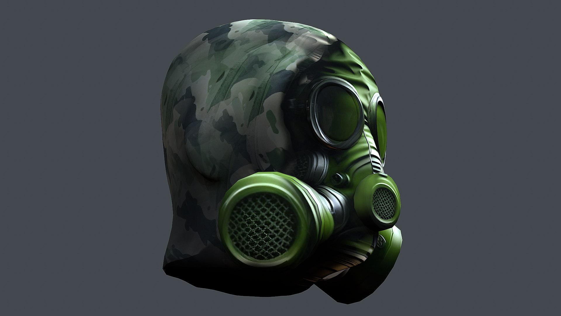 3D Gas Mask Helmet Military Combat Soldier Armor Scifi Fantasy ...