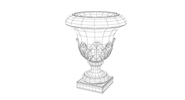 3d model victorian urn