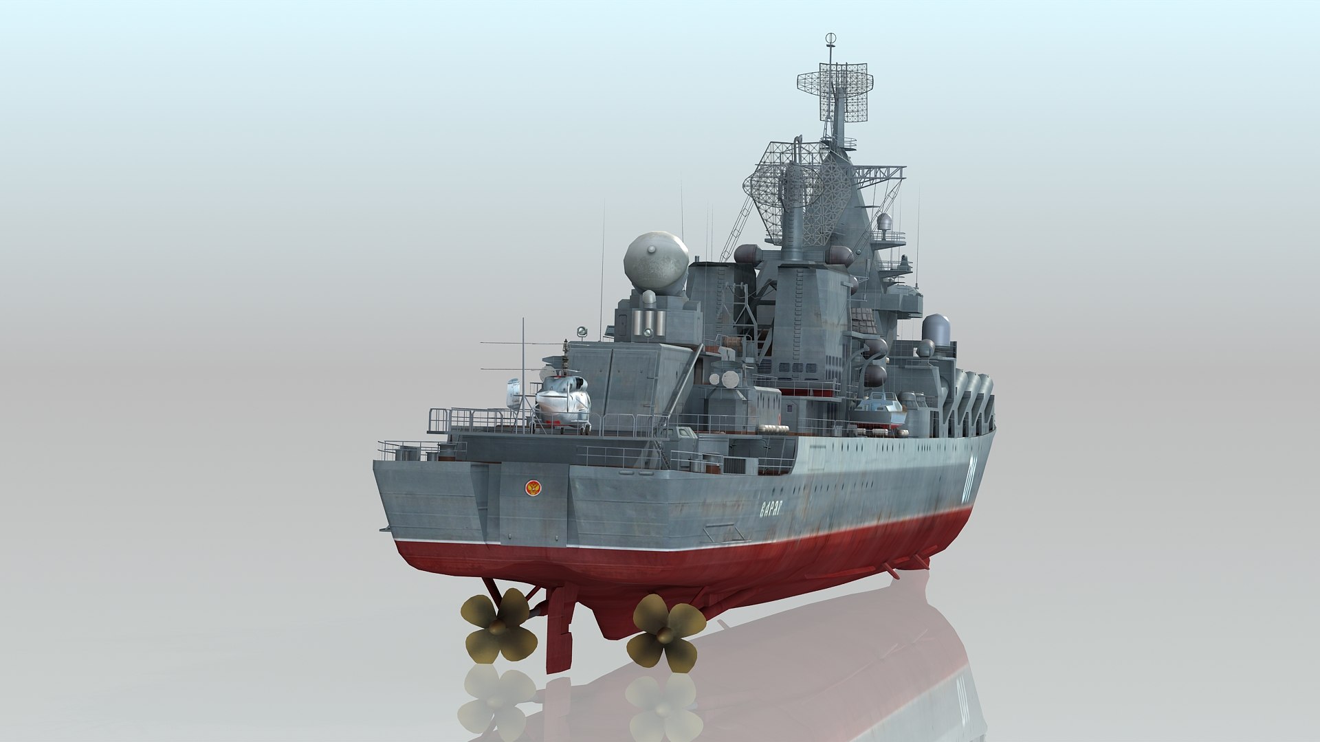Russian Navy Cruiser Slava Class Varyag 3D Model - TurboSquid 1886238