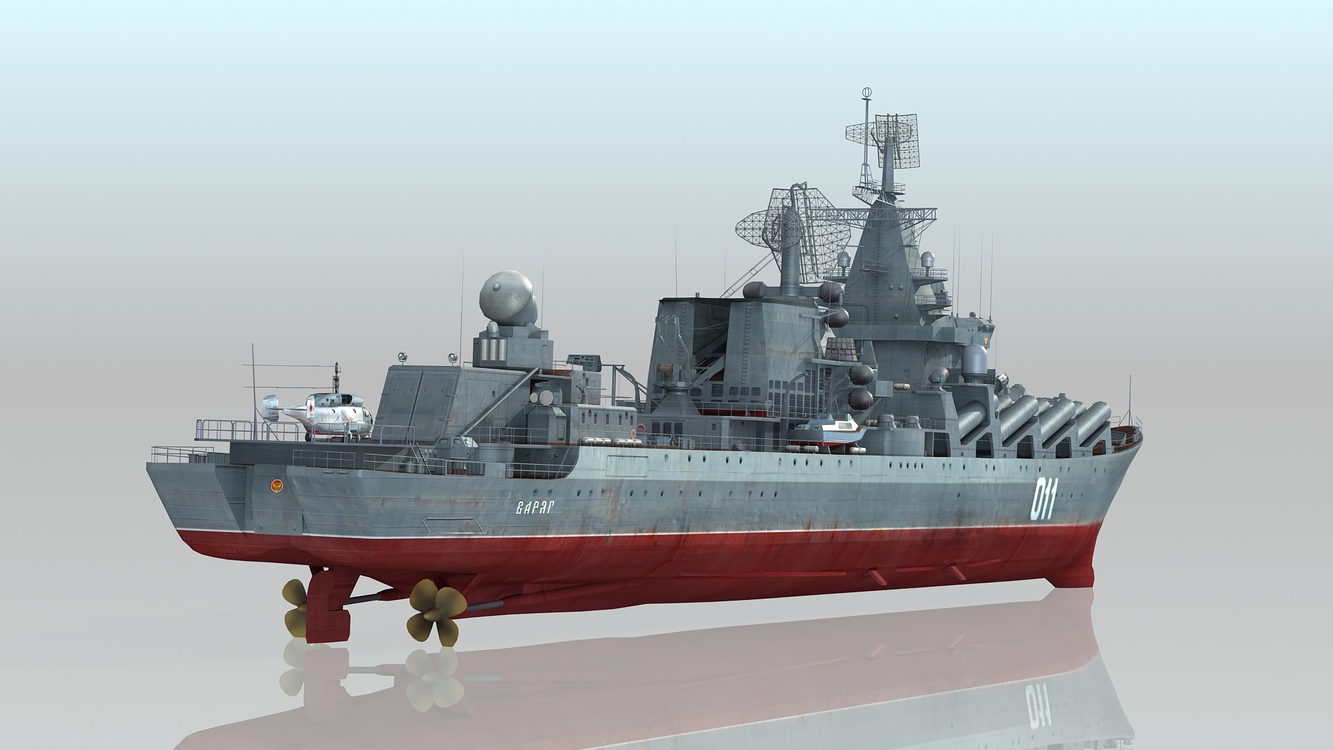 Russian Navy Cruiser Slava Class Varyag 3D Model - TurboSquid 1886238