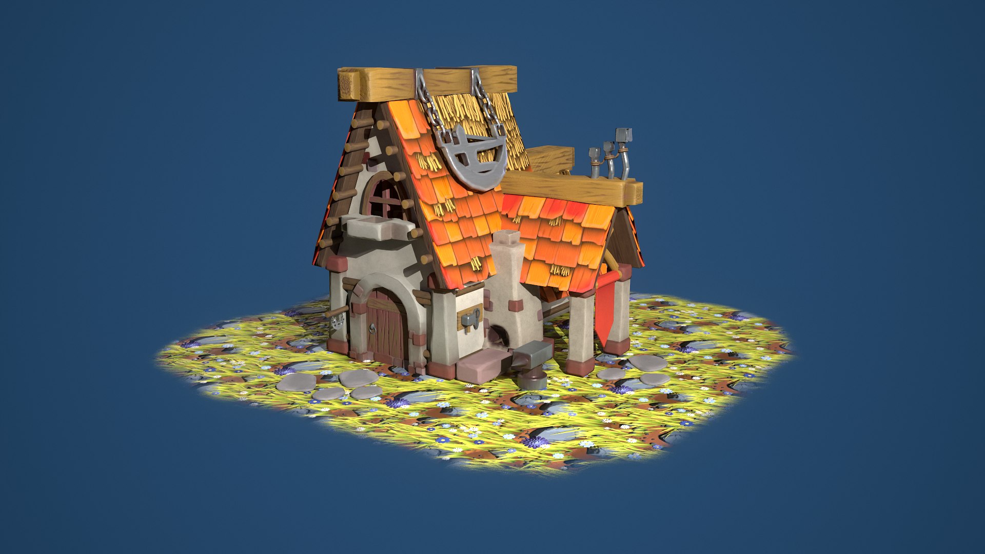 Stylized Blacksmith Workshop 3D - TurboSquid 1745774