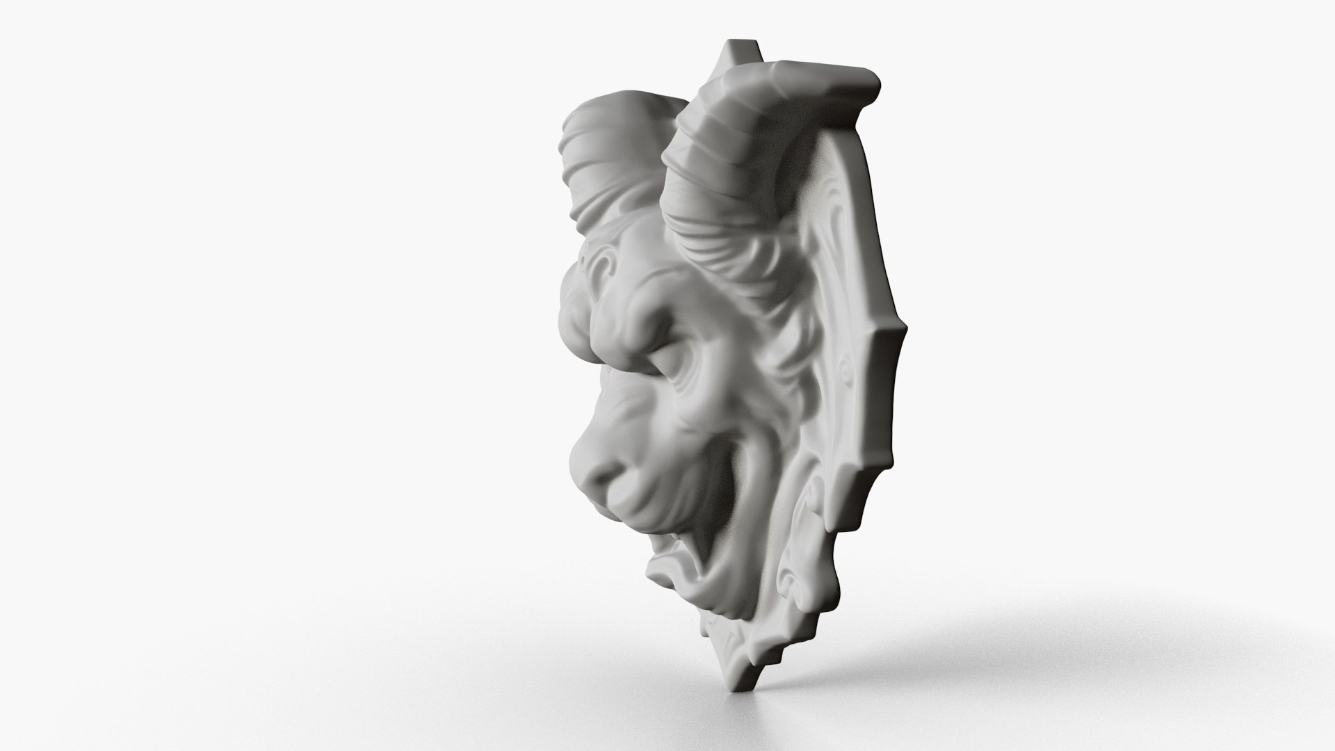 3D Gargoyle Head Relief 7 - TurboSquid 2289091