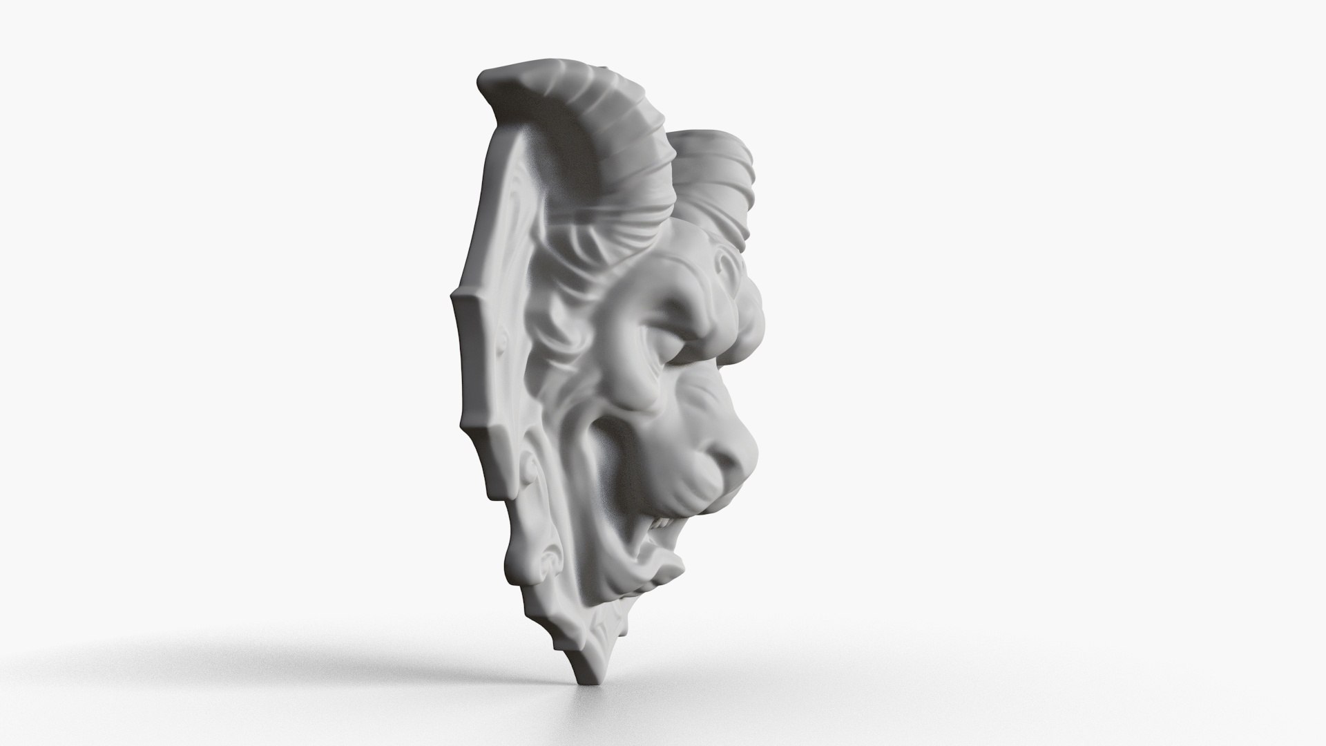 3D Gargoyle Head Relief 7 - TurboSquid 2289091
