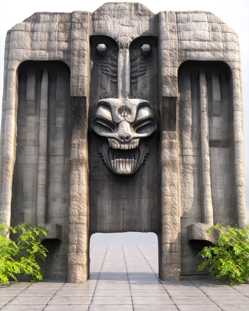 3D Brutalist Gate Walls Pack - TurboSquid 2175636