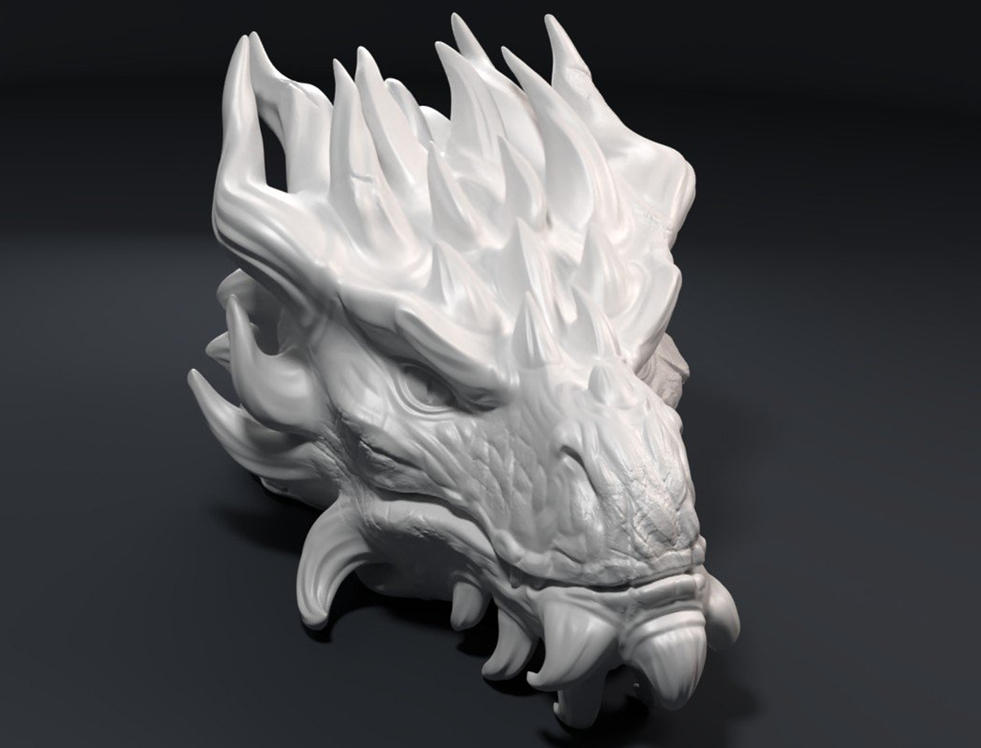 Dragon head sculpture 3D model - TurboSquid 1520861