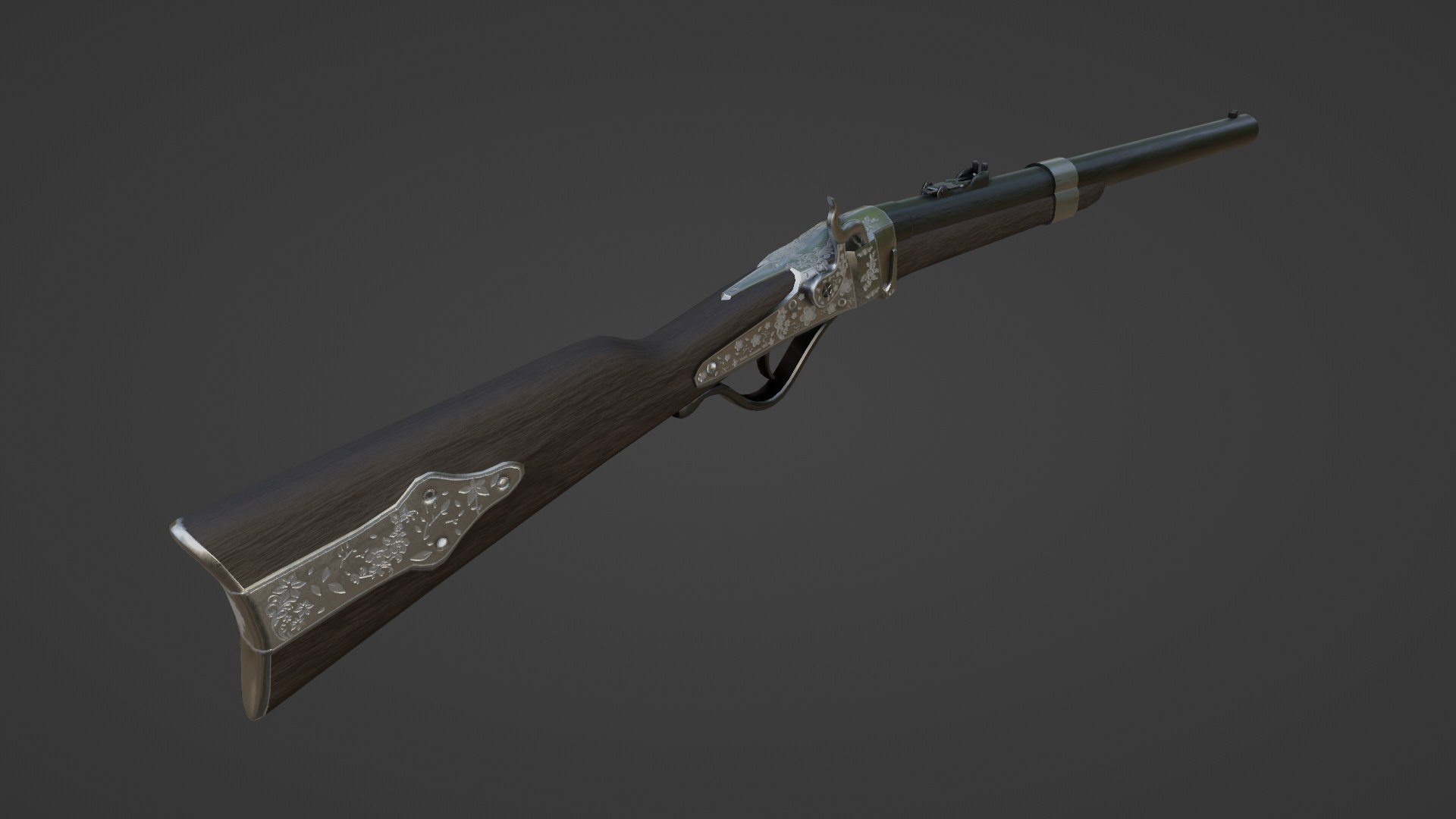 3D 1862 Sharps Percussion Civil War Carbine - TurboSquid 1962745