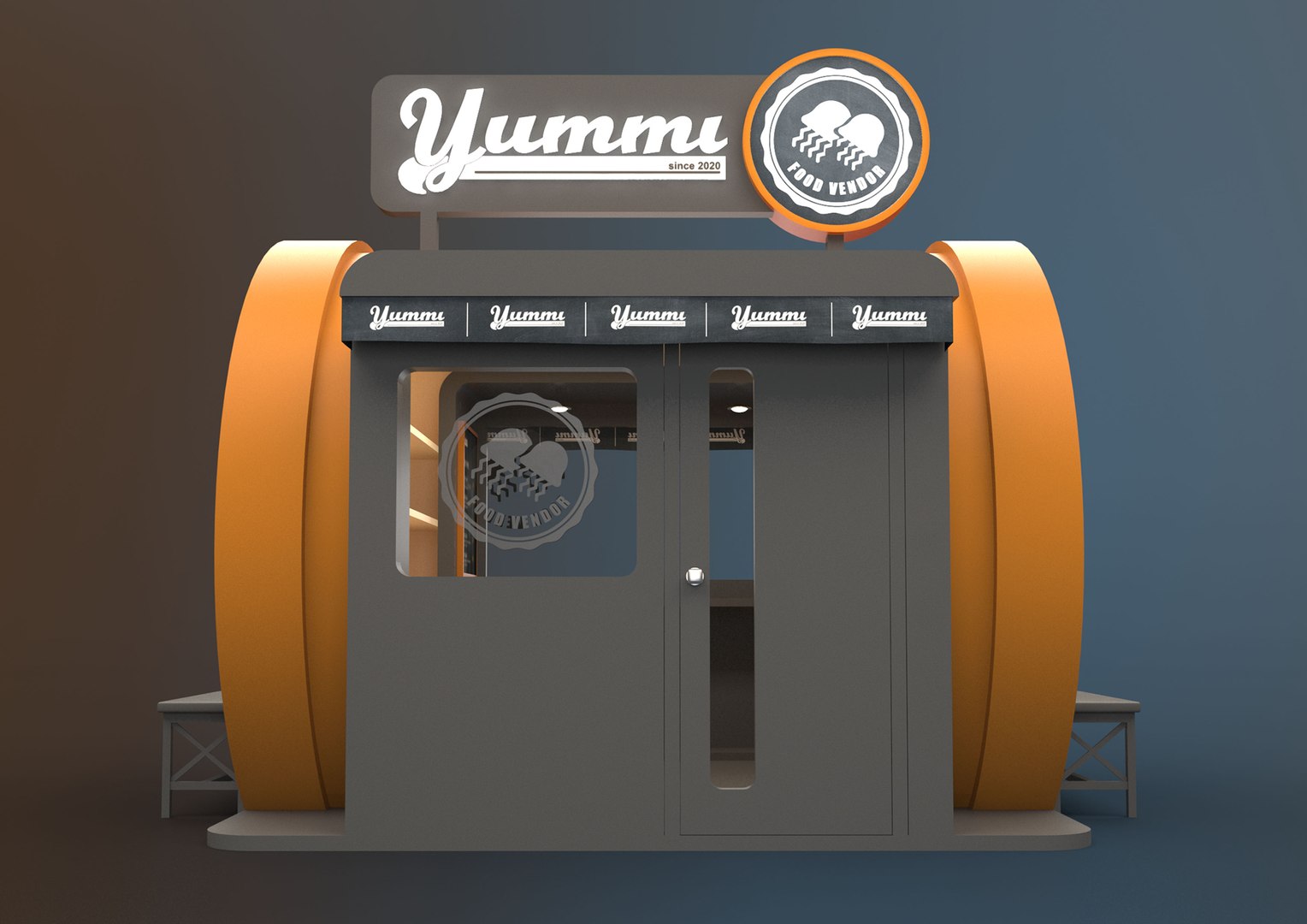 3D Model Vendor Kios - TurboSquid 1665387