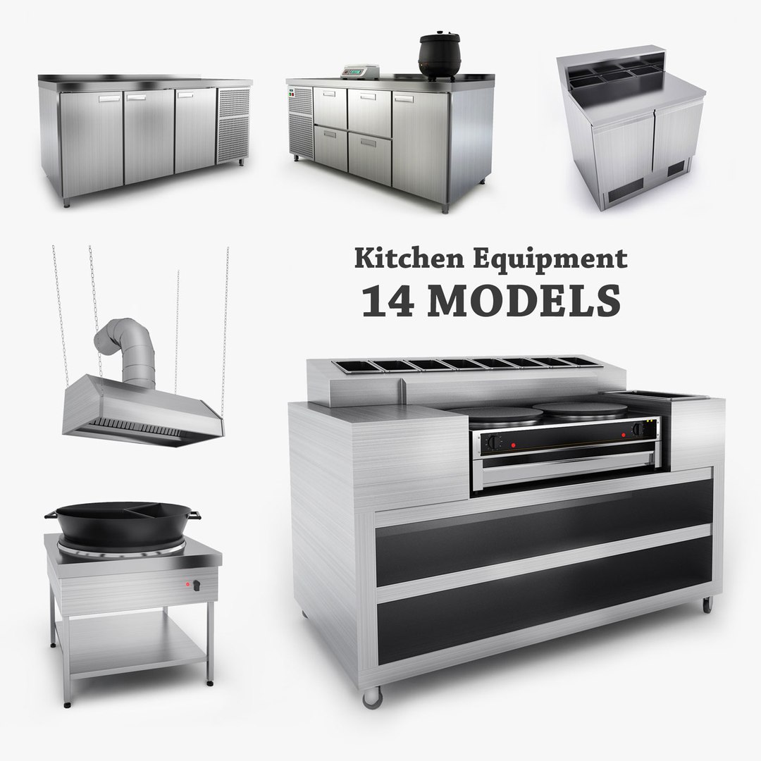 3d Kitchen Equipment Model