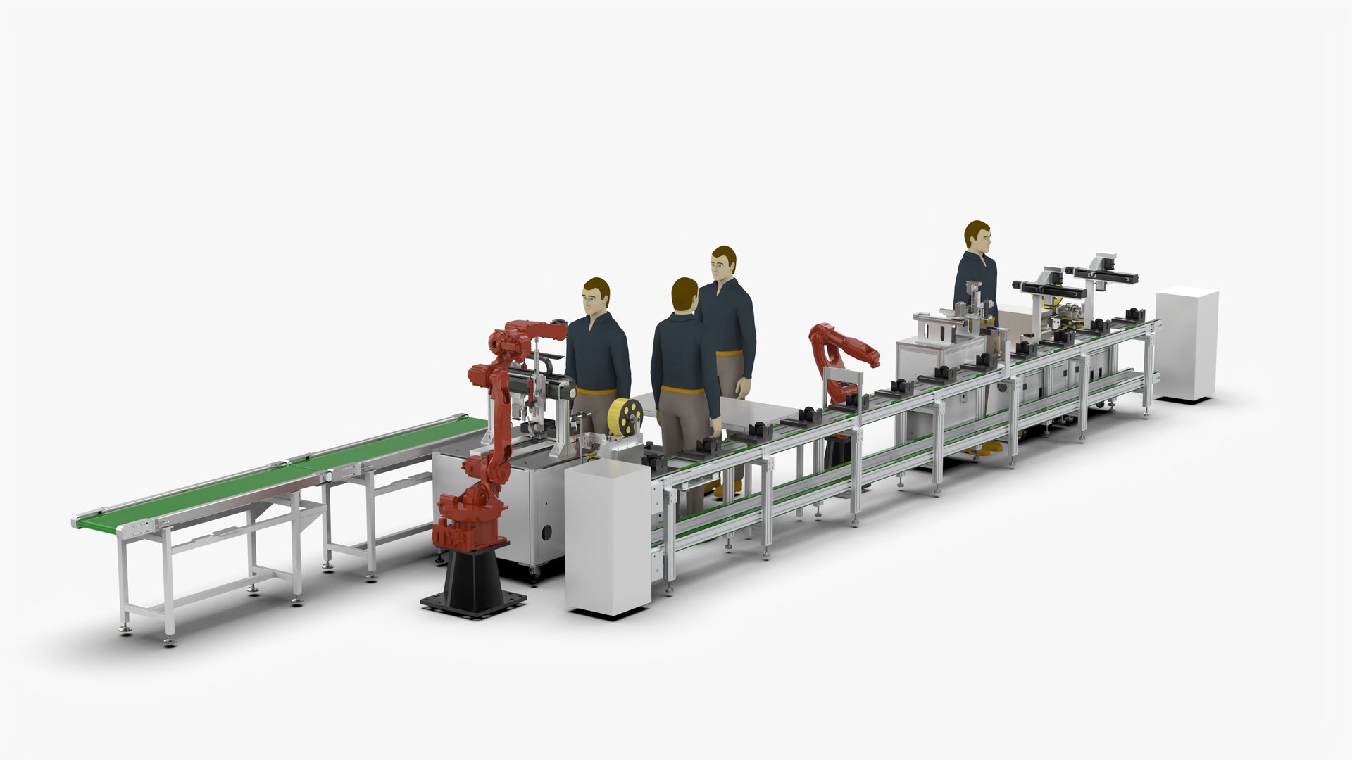 Shell Automatic Locking Labeling Line 3D - TurboSquid 2027077