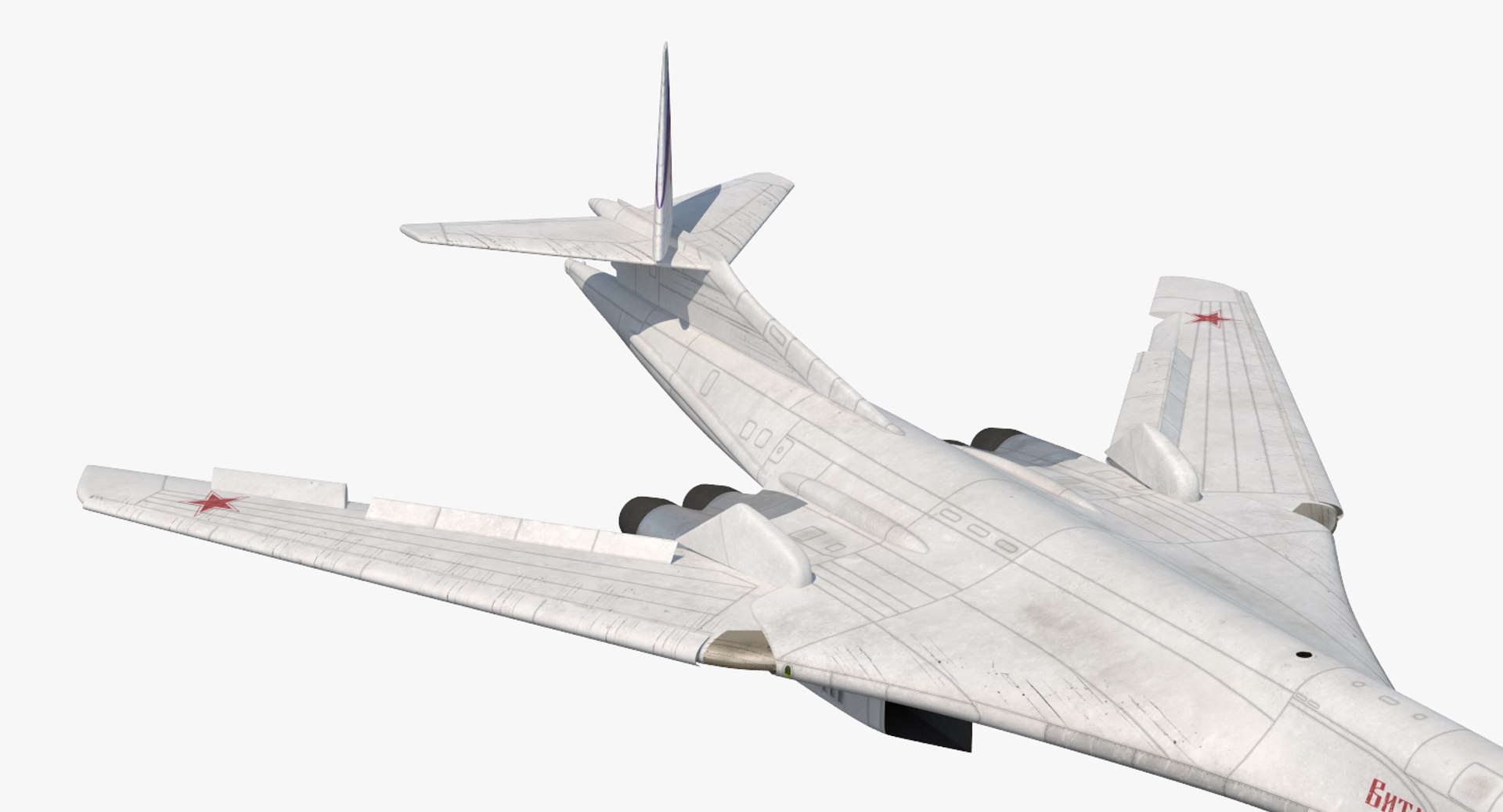 strategic bomber tupolev tu 3d model