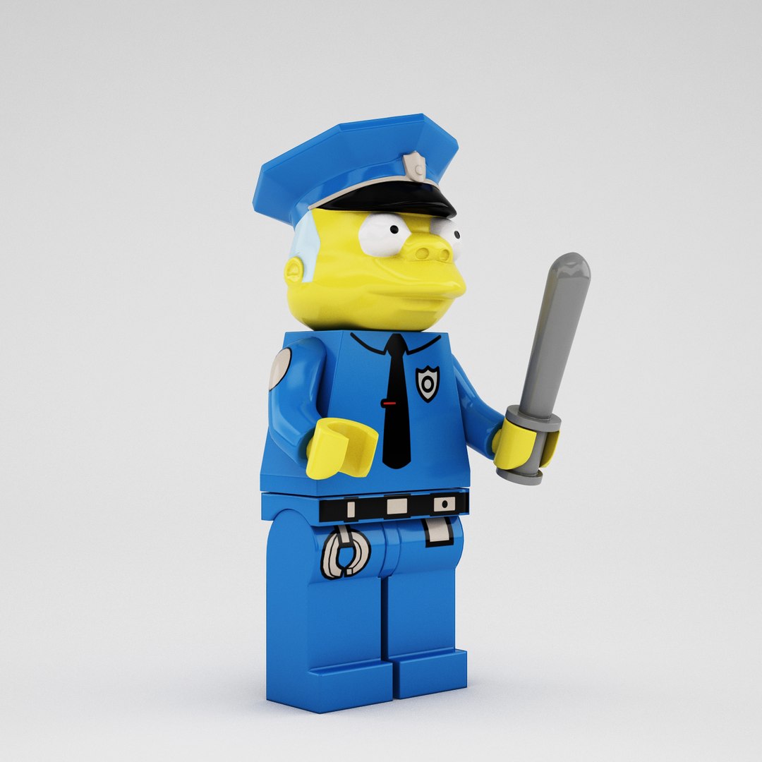 3d Model Lego Chief Clancy Wiggum