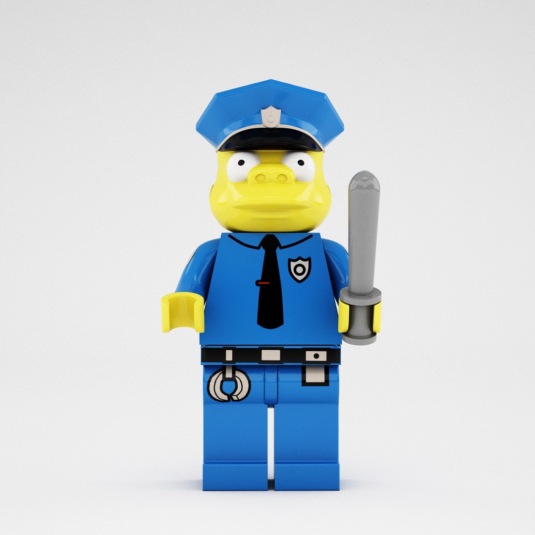 3d Model Lego Chief Clancy Wiggum