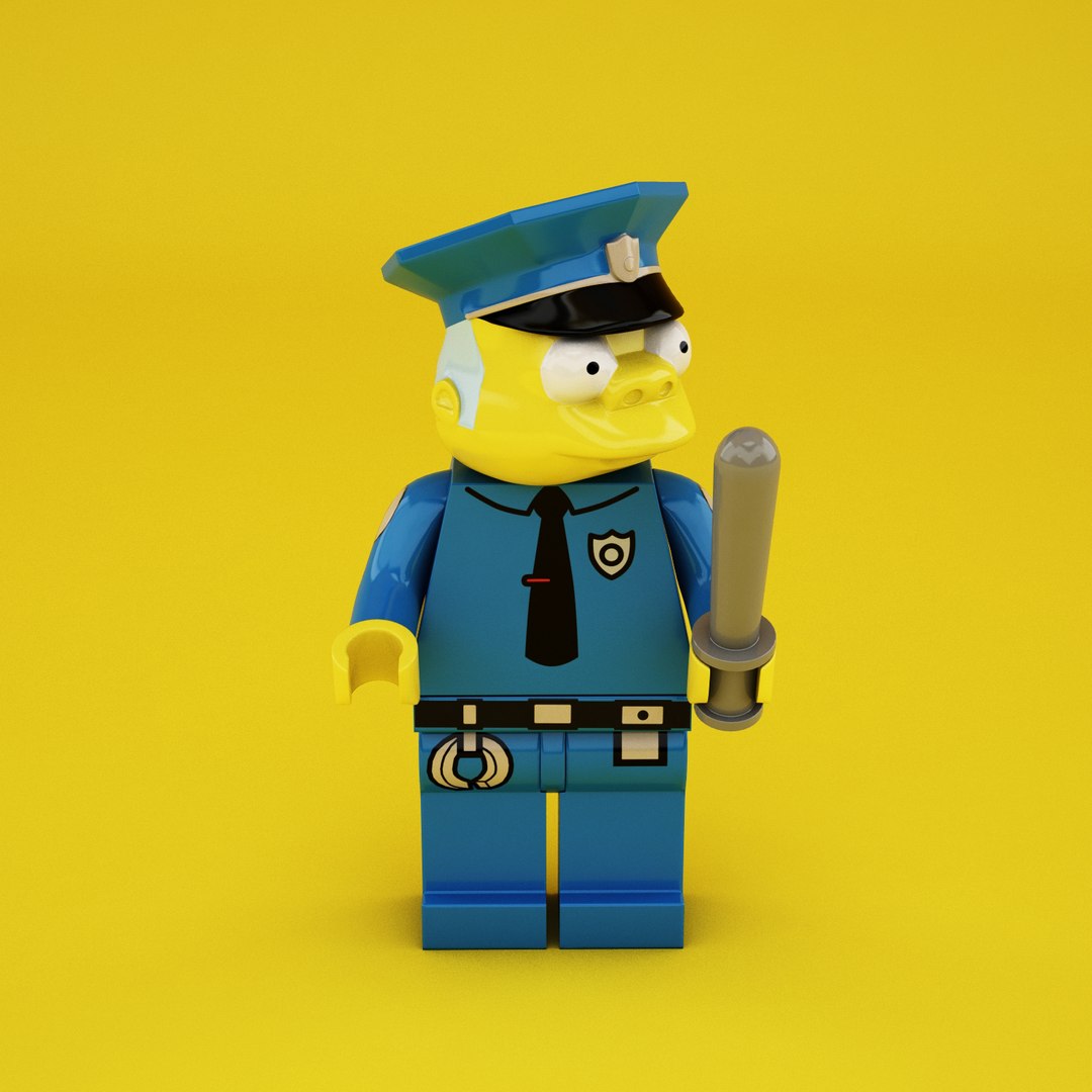 3d Model Lego Chief Clancy Wiggum