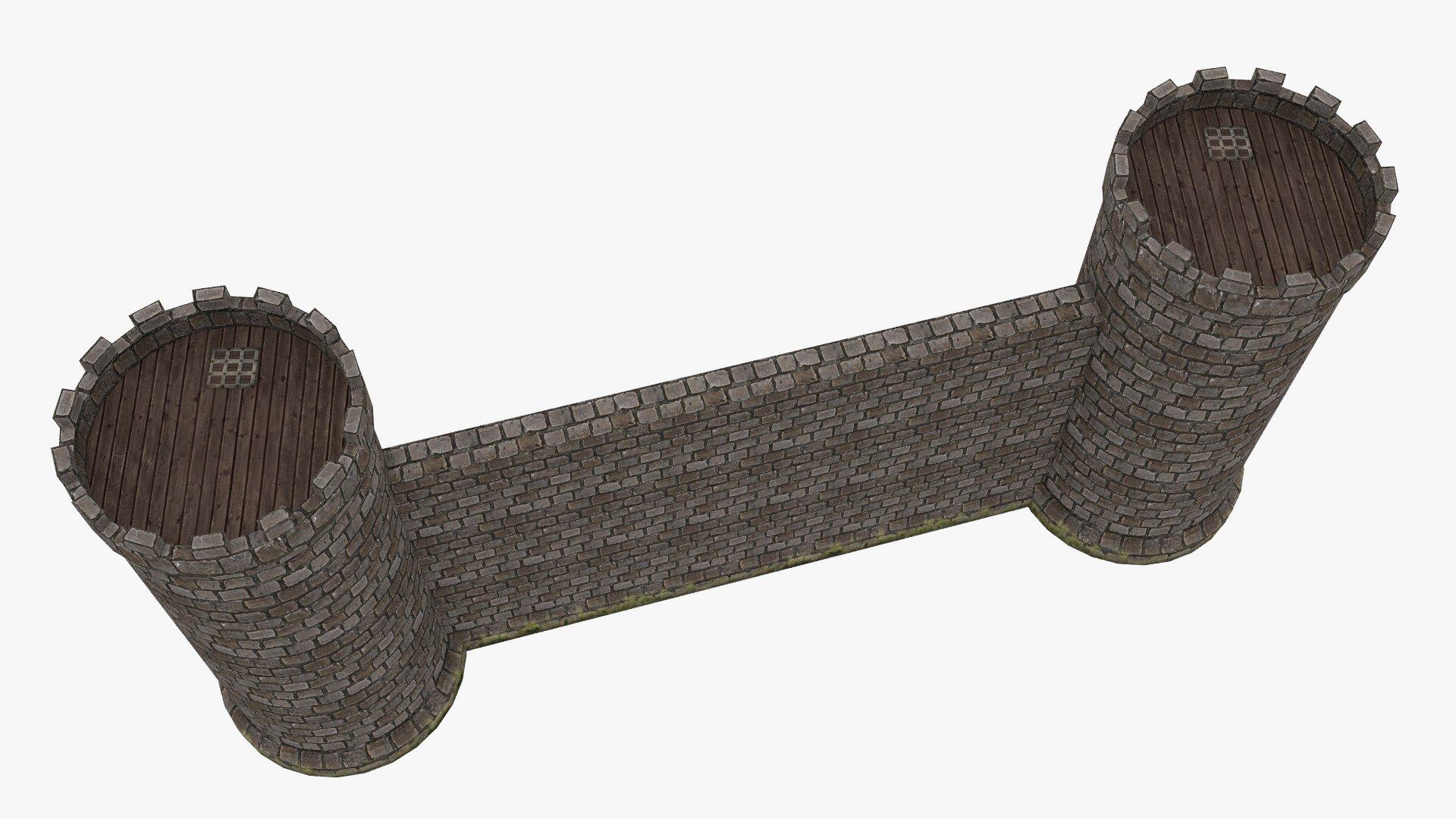 3d model castle walls