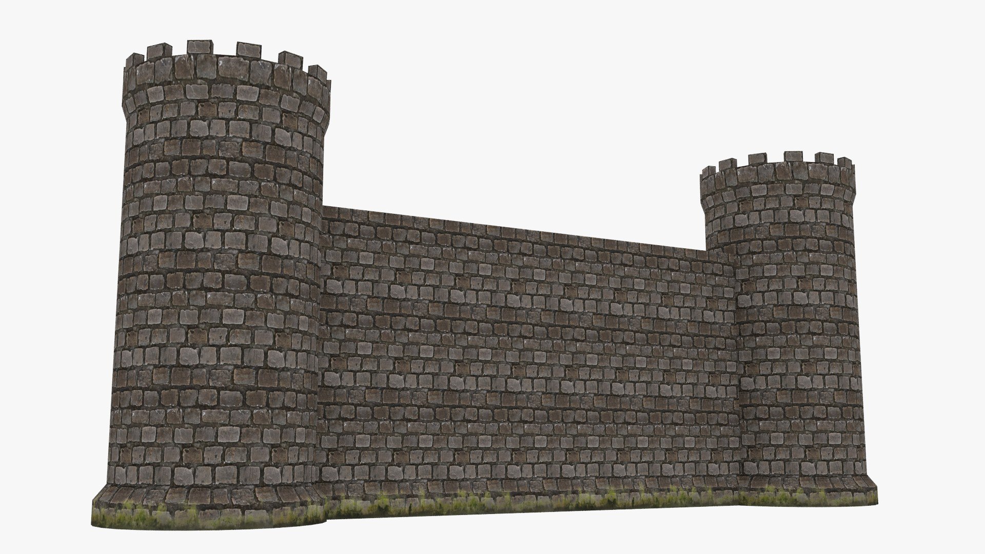 3d model castle walls