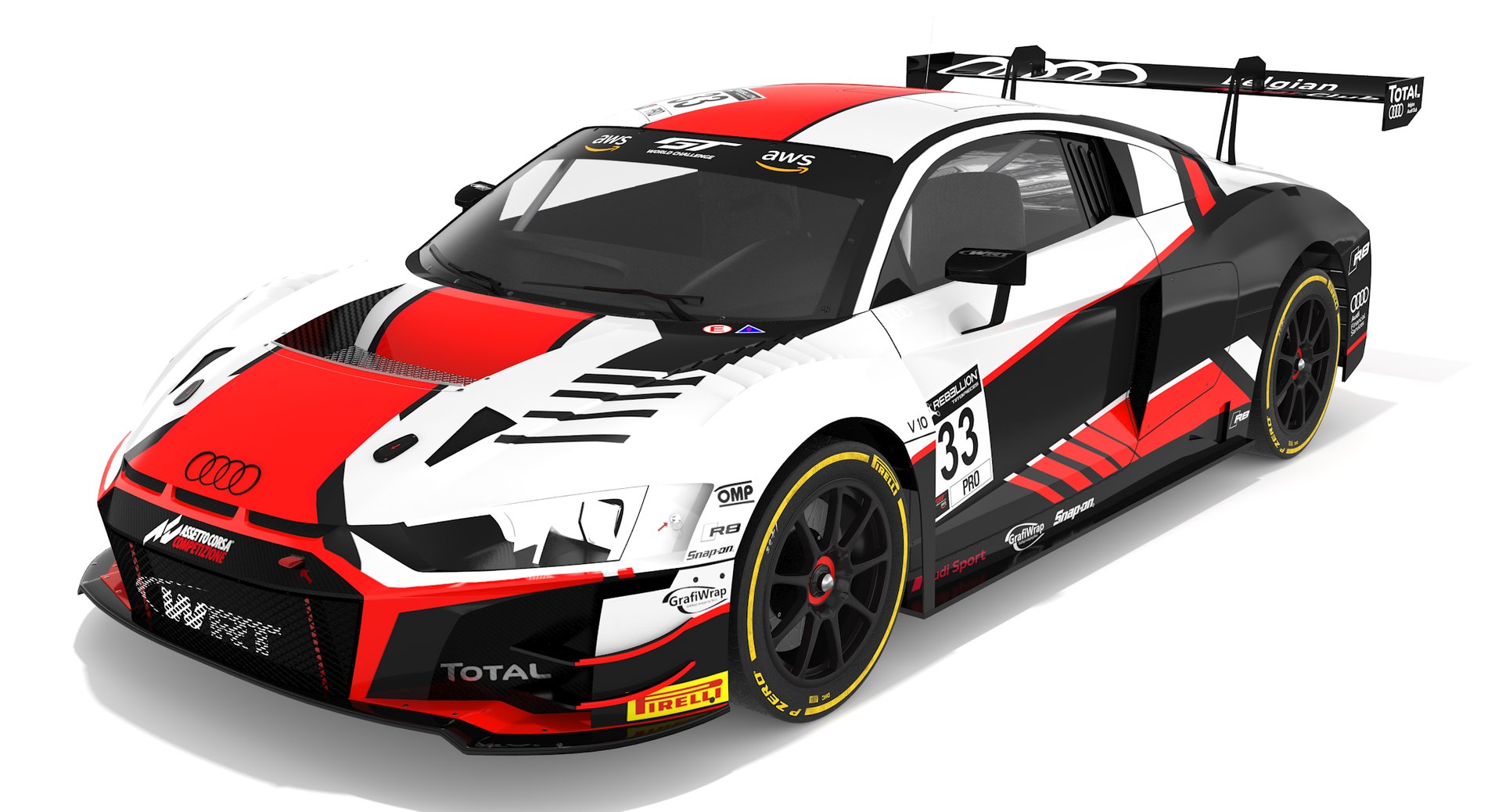 3D Audi R8 Lms Gt3 - TurboSquid 1635545