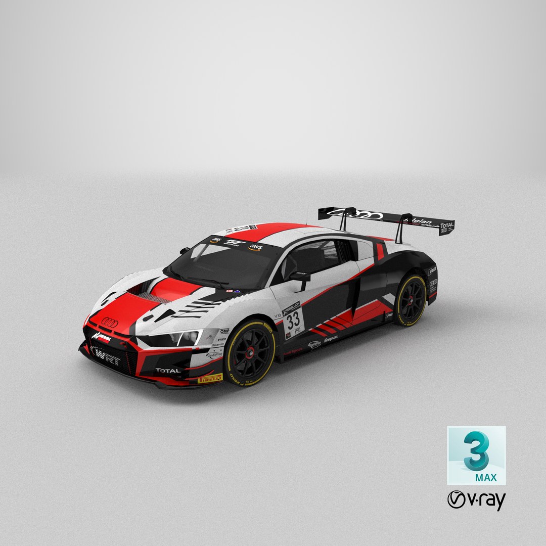 3D audi r8 lms gt3 - TurboSquid 1635545