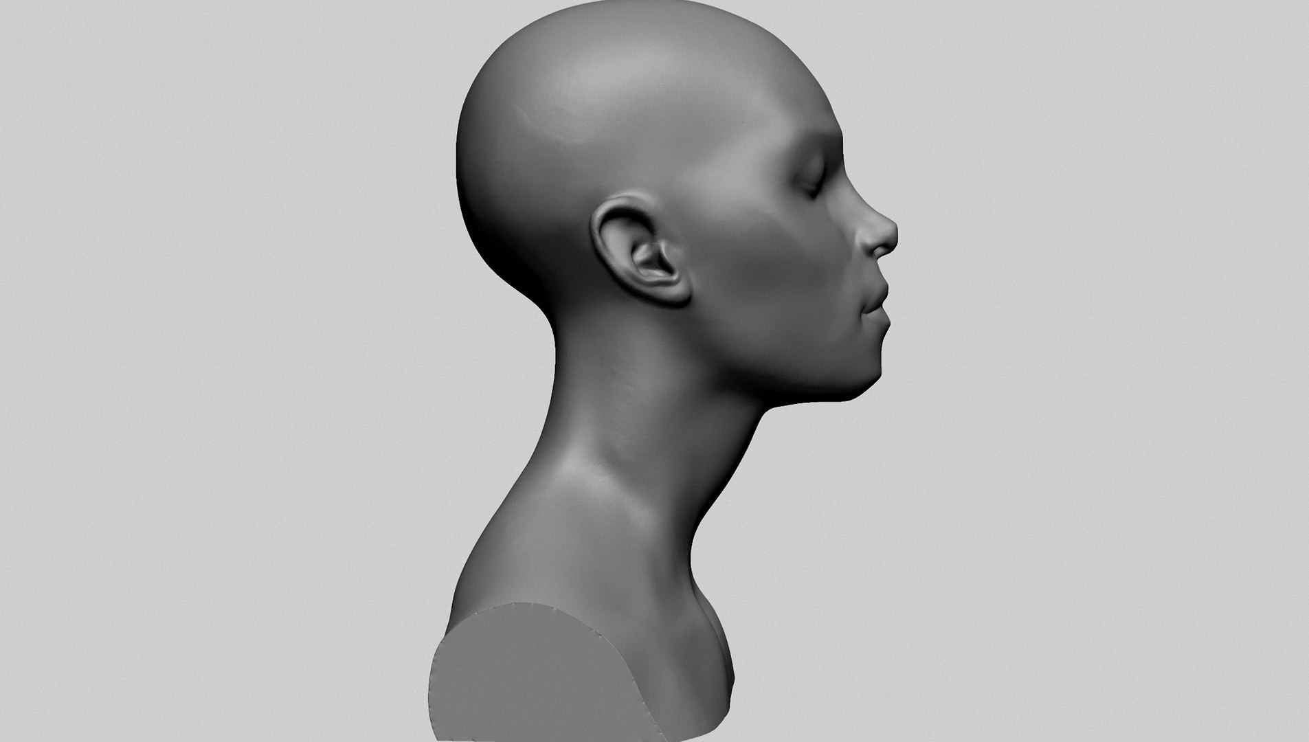 Female Head Form 3D Model - TurboSquid 1891992