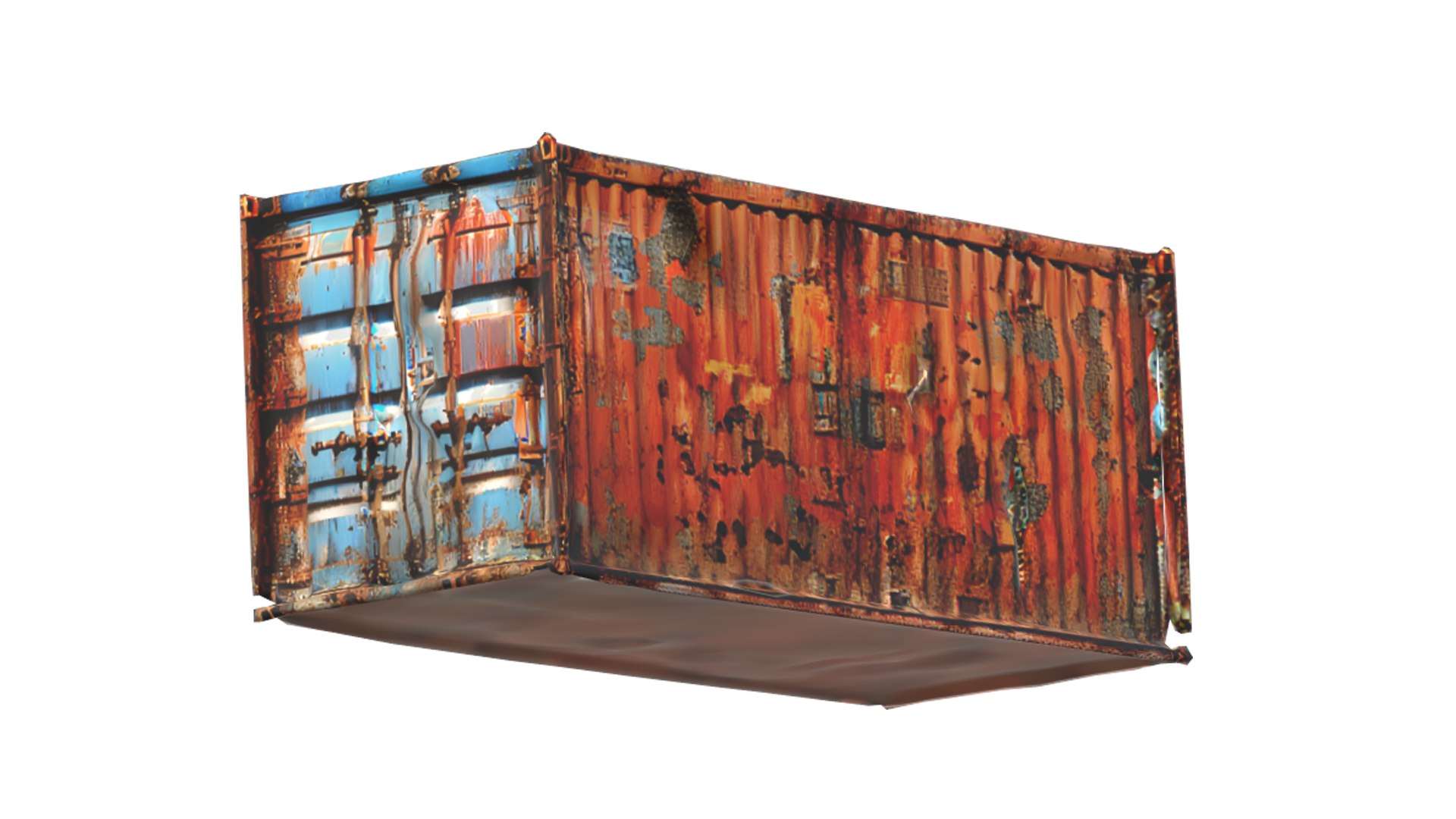 3D Model Rusty Shipping Container - TurboSquid 2152469