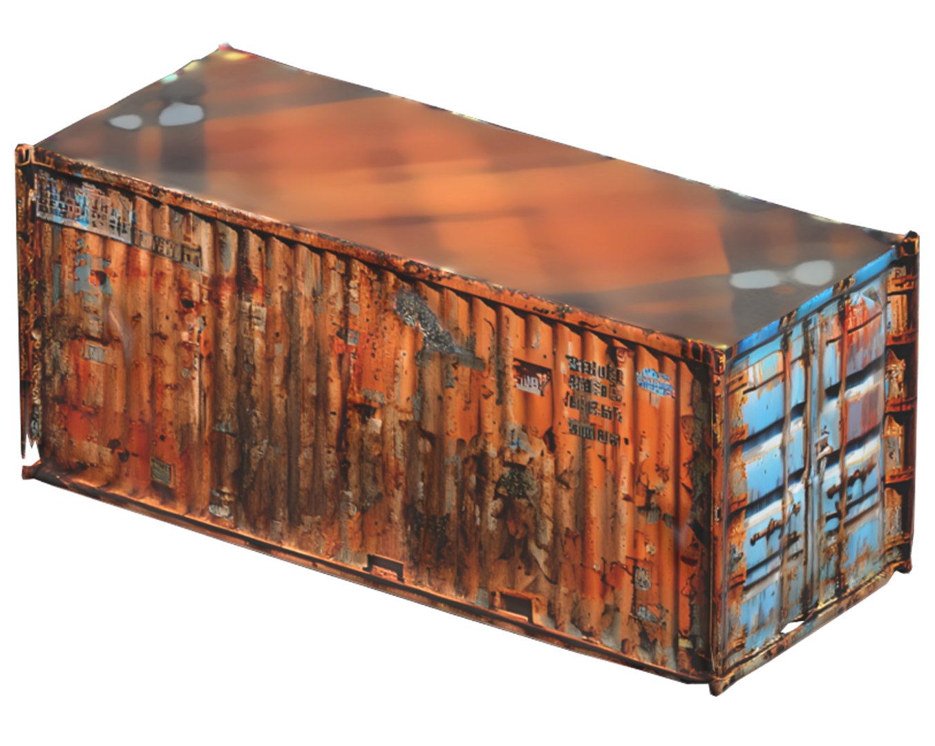 3D Model Rusty Shipping Container - TurboSquid 2152469
