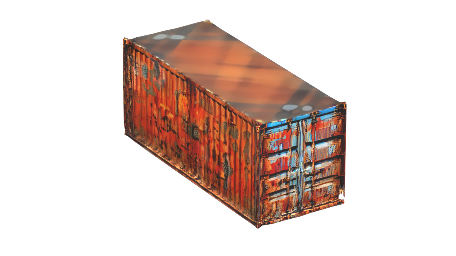 3D Model Rusty Shipping Container - TurboSquid 2152469