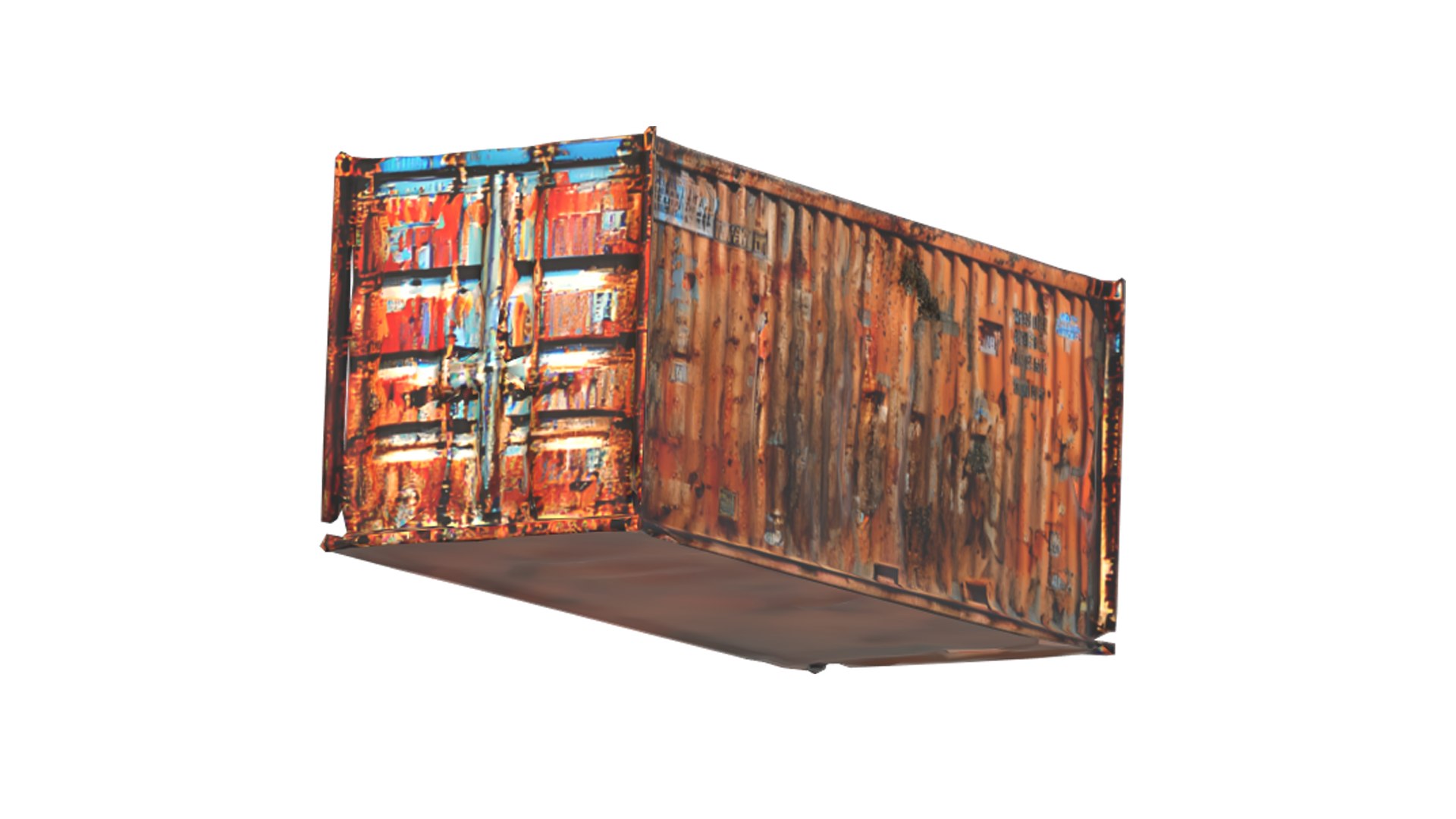 3D Model Rusty Shipping Container - TurboSquid 2152469