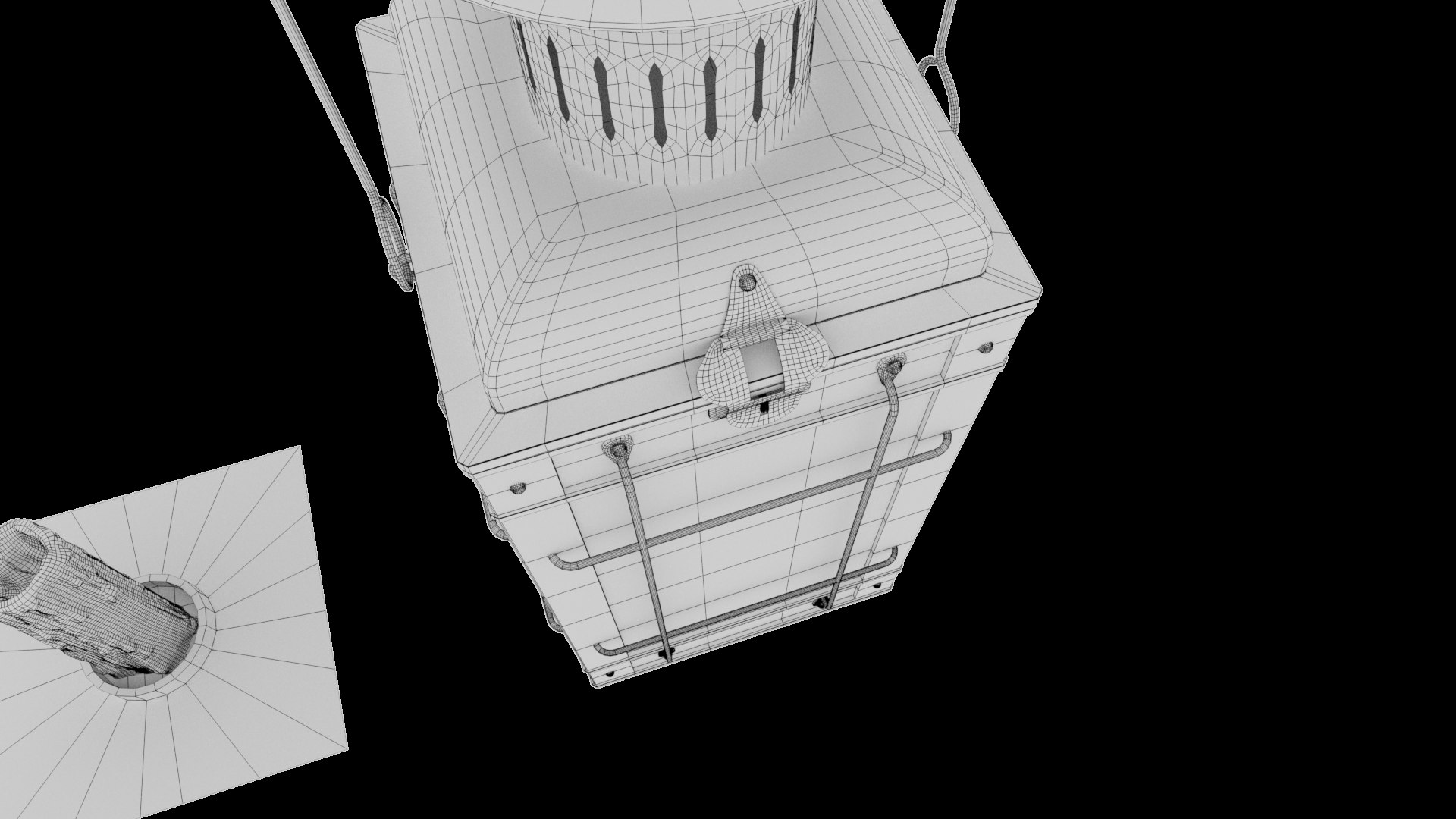 Old Hurricane Lantern With Candle And Animated Fire Model - TurboSquid ...