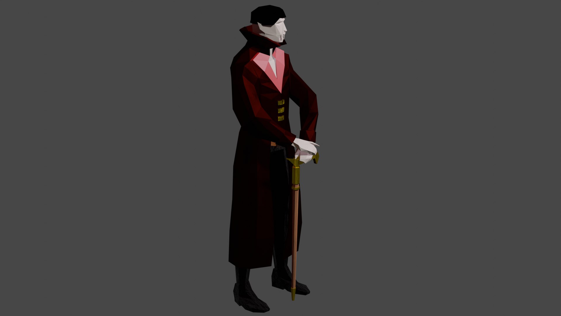Dracula Vampire Undead Lowpoly Gameready Rigged 3D model - TurboSquid ...