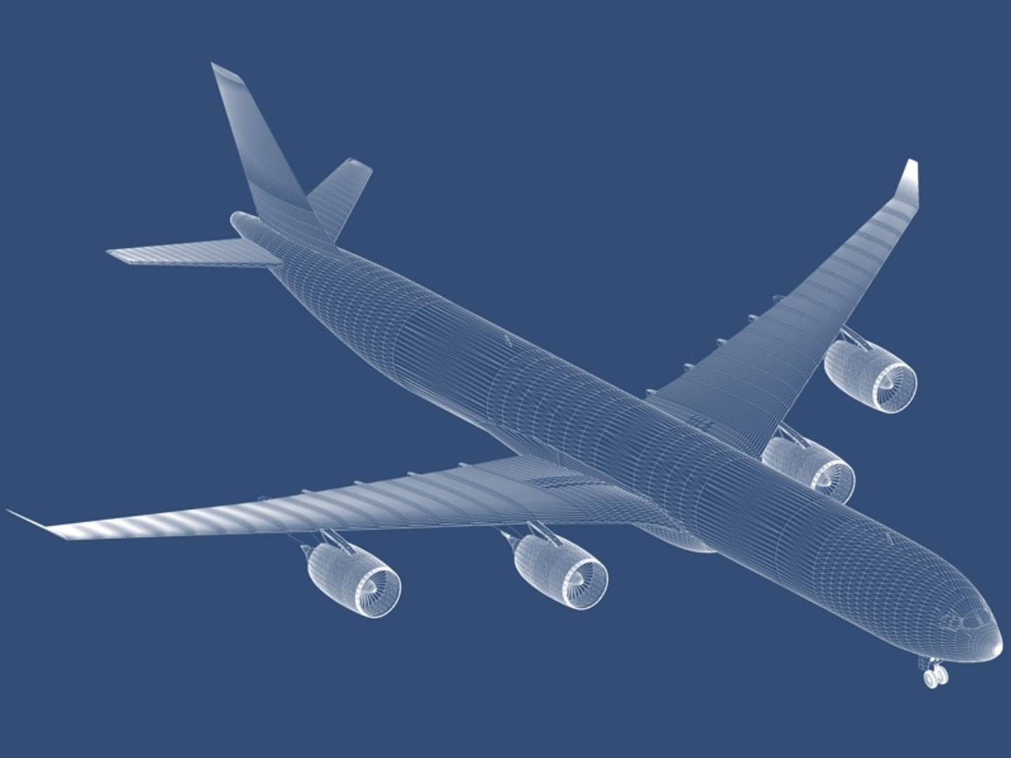 3d Obj Airbus A340-600 Lufthansa A340