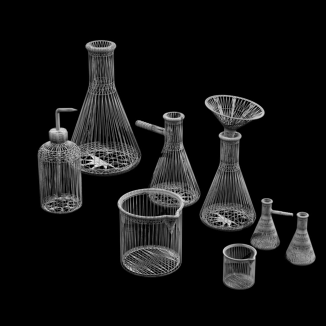 Eulemeyer Flasks Beakers 3d Model