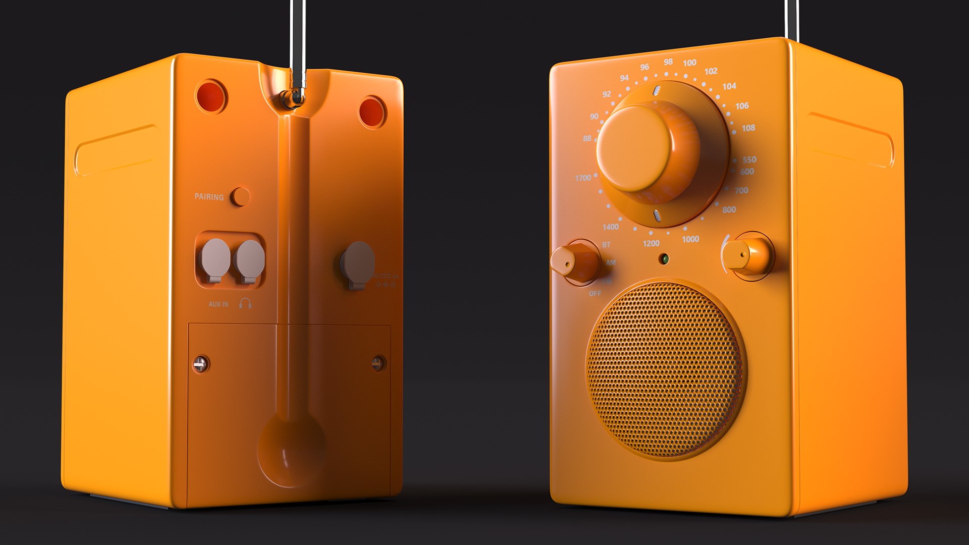 3D Wireless Bluetooth Radio Orange - TurboSquid 2065890